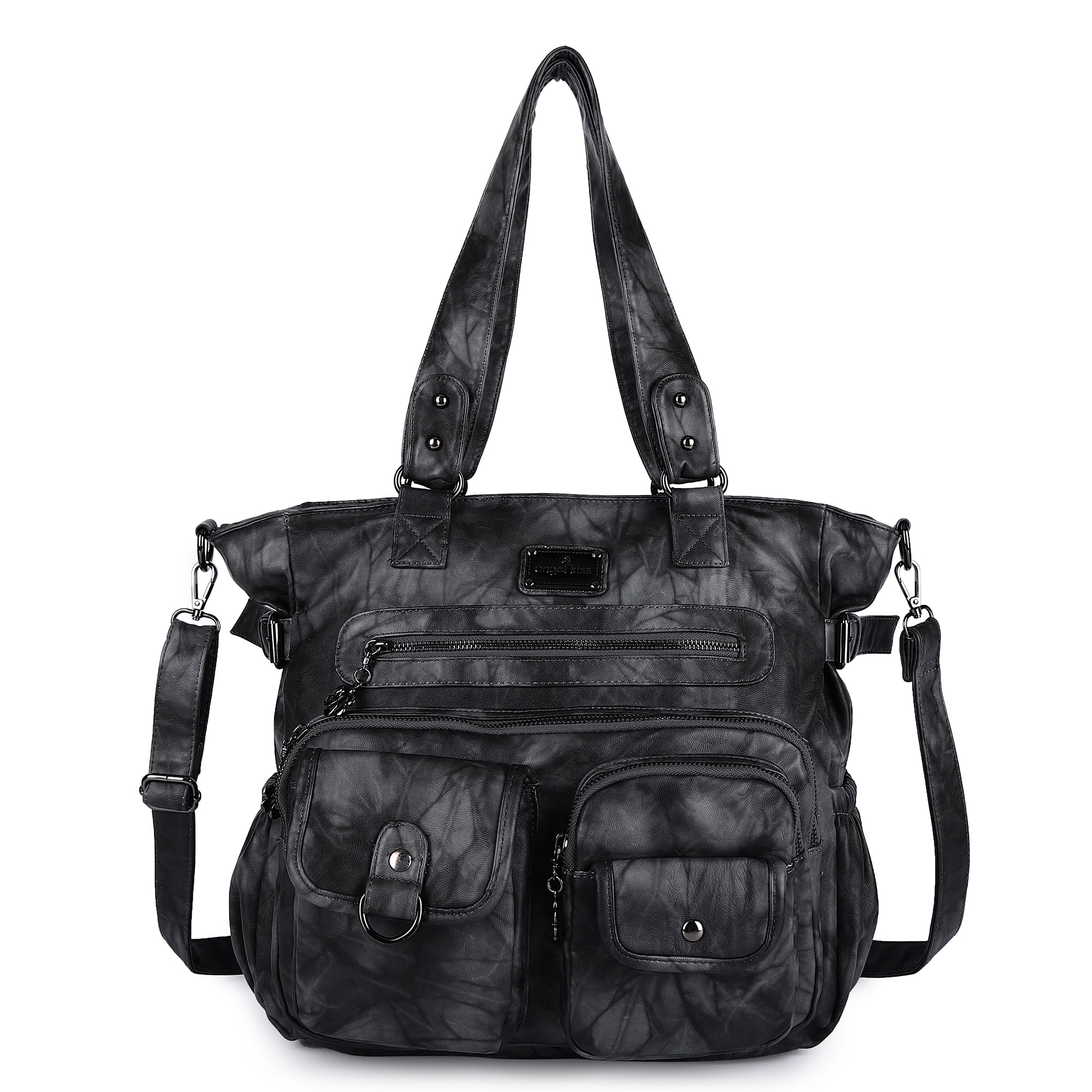 Angelkiss Purses Handbags for Women PU Tote Satchel Bags for Women ...