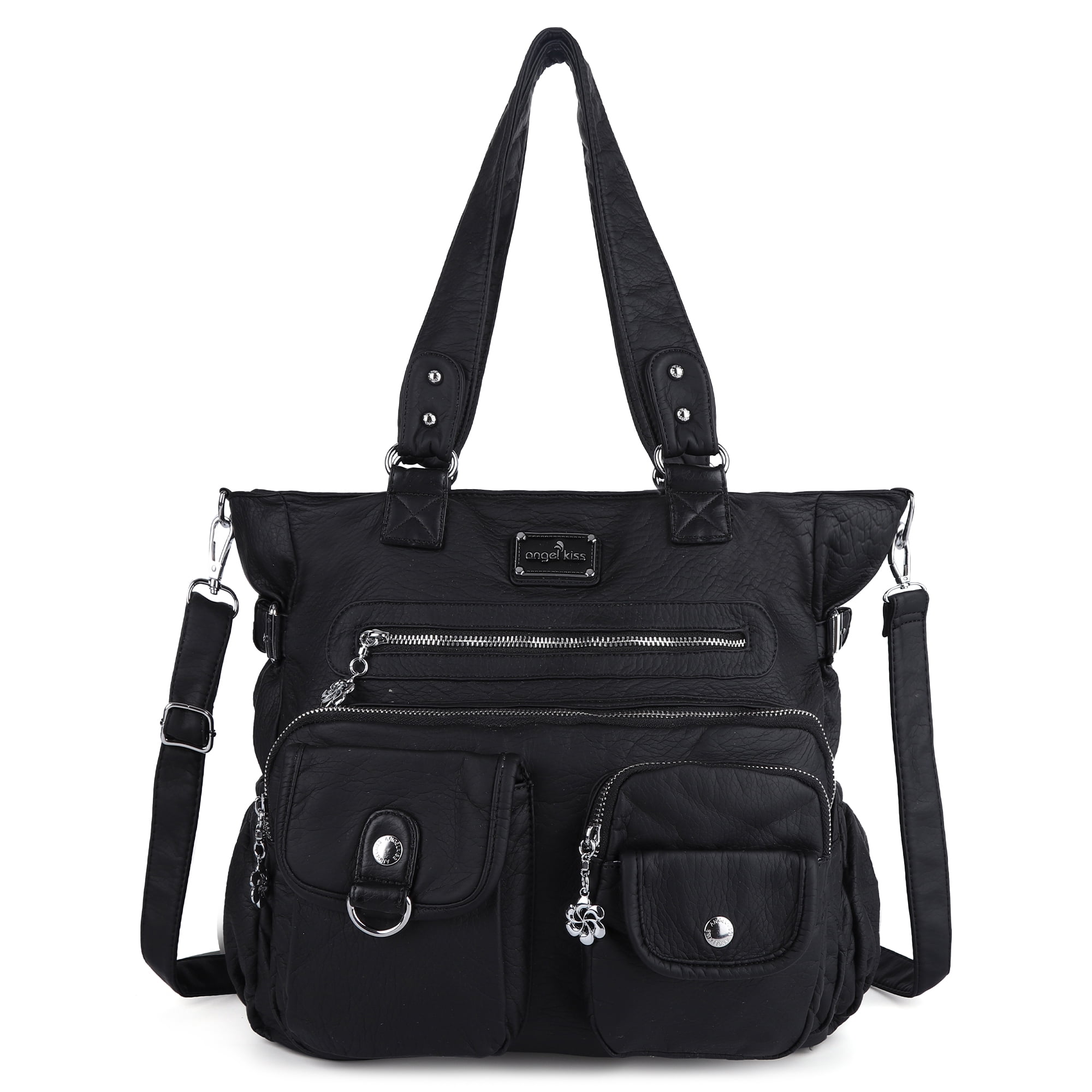 Angelkiss Large Purses and Handbags for Women, PU Tote Satchel Shoulder ...