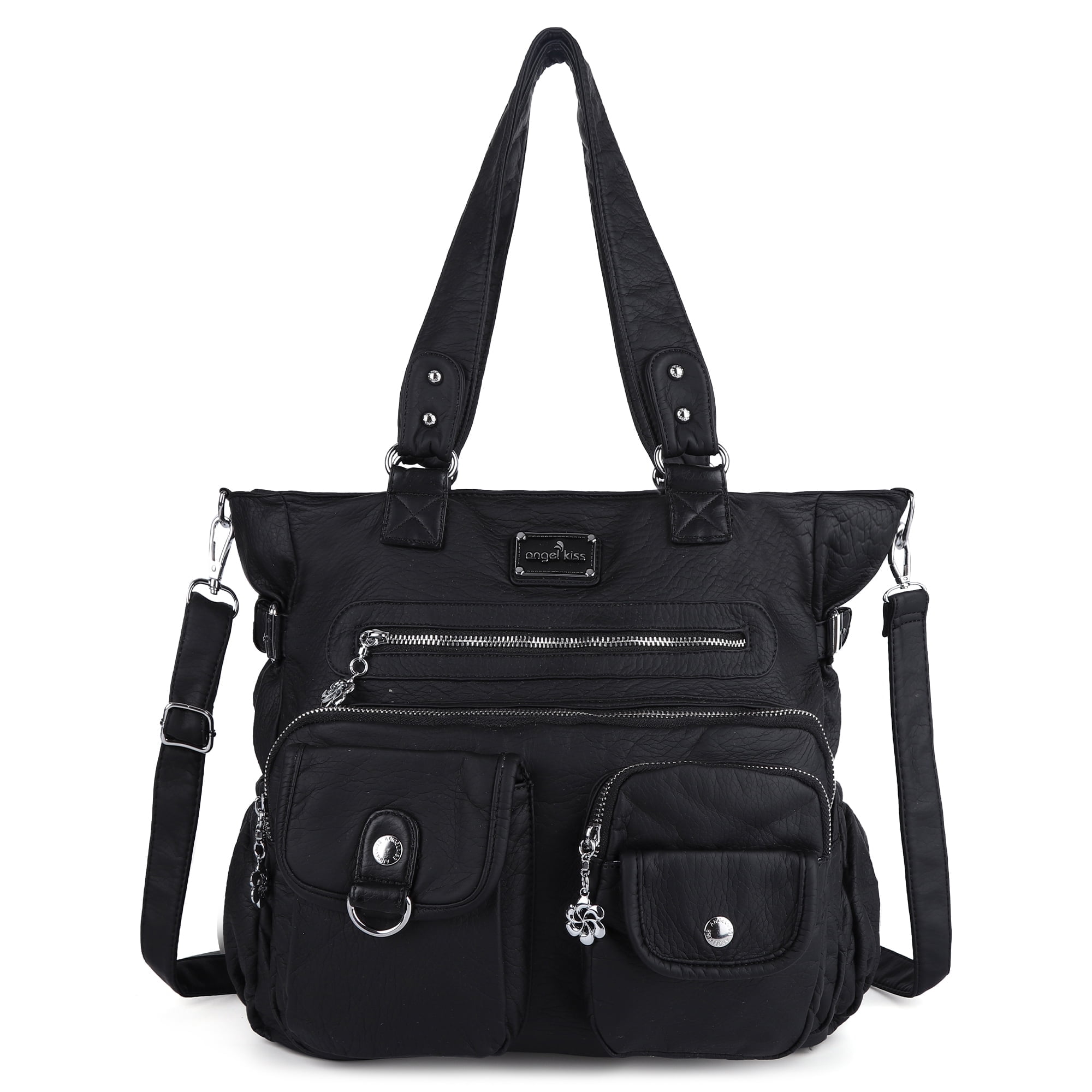 Angelkiss Large Purses and Handbags for Women, PU Tote Satchel Shoulder ...