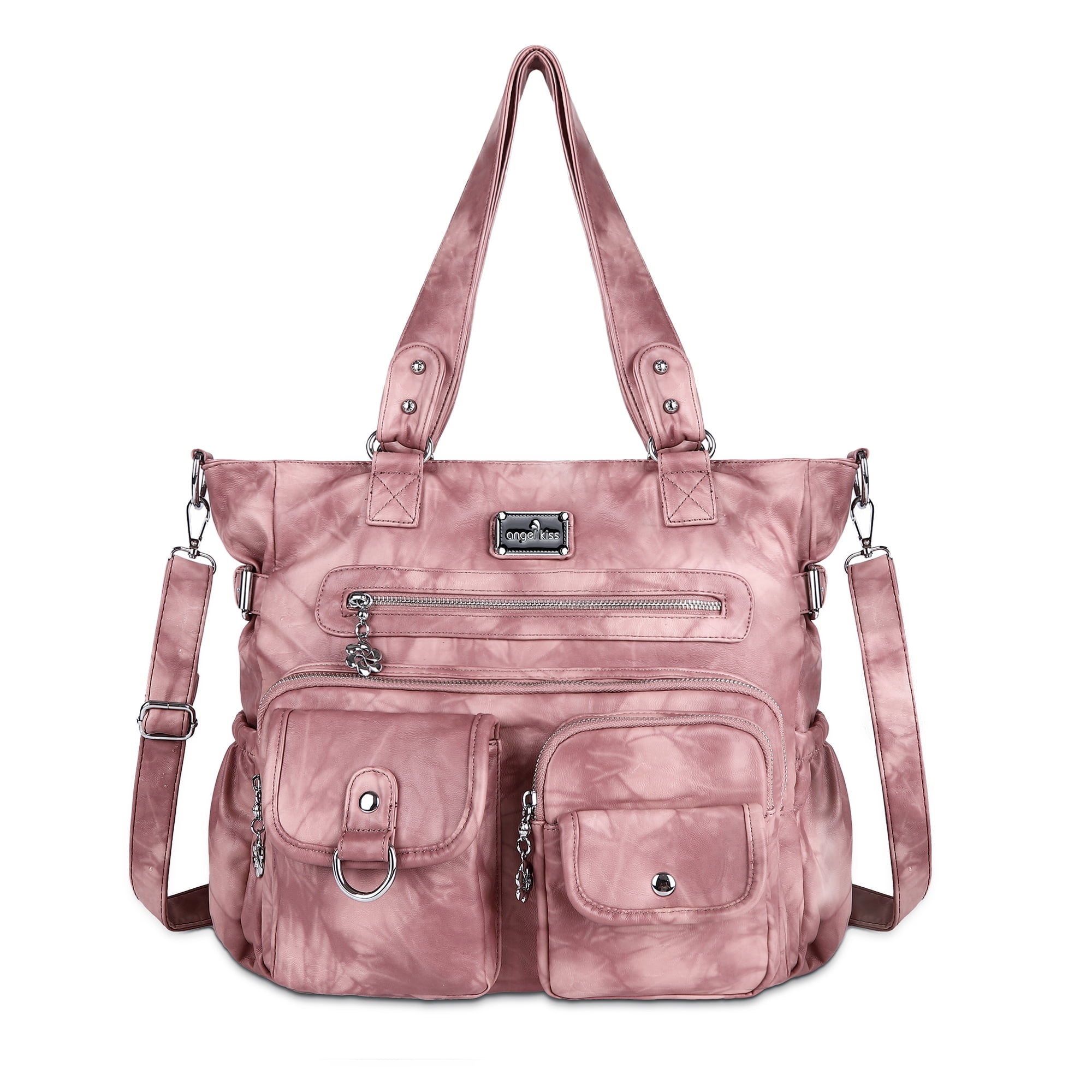 Angelkiss Purses Handbags for Women PU Tote Satchel Bags for Women ...