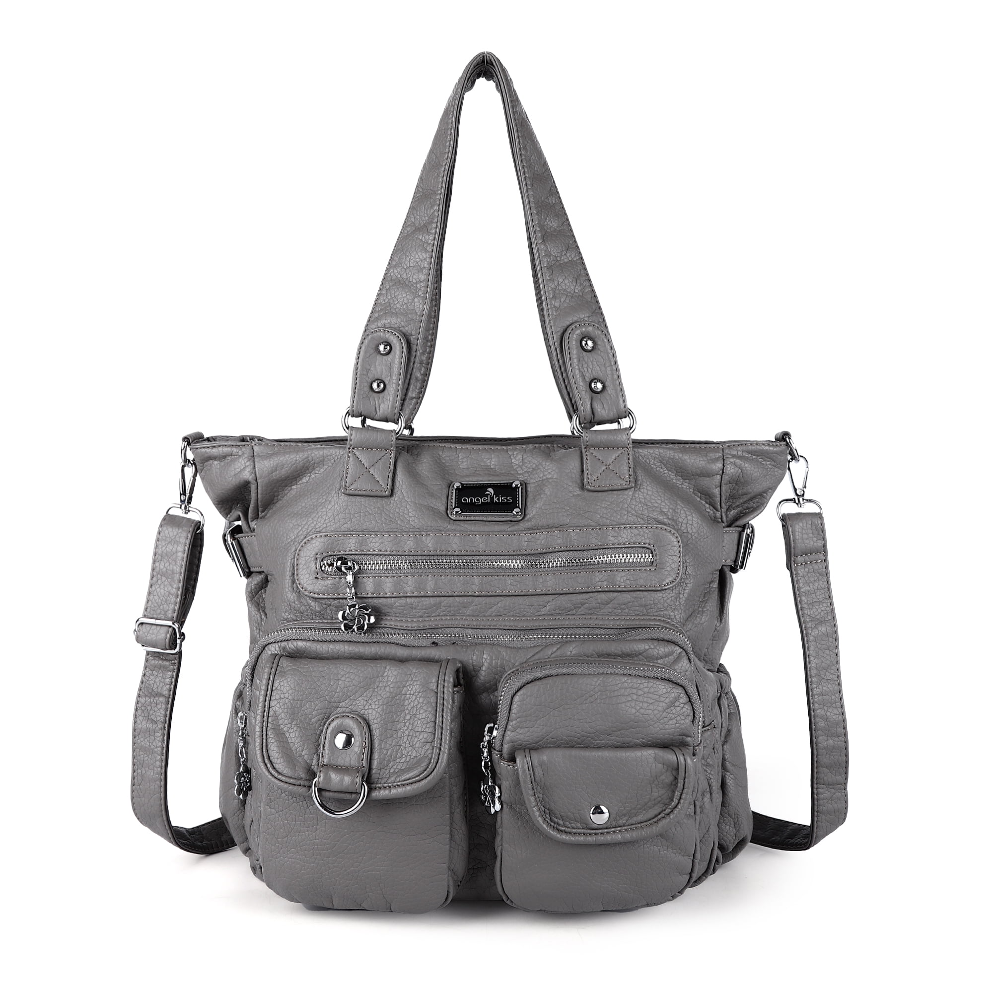 Angelkiss Purses Handbags for Women PU Tote Satchel Bags for Women ...