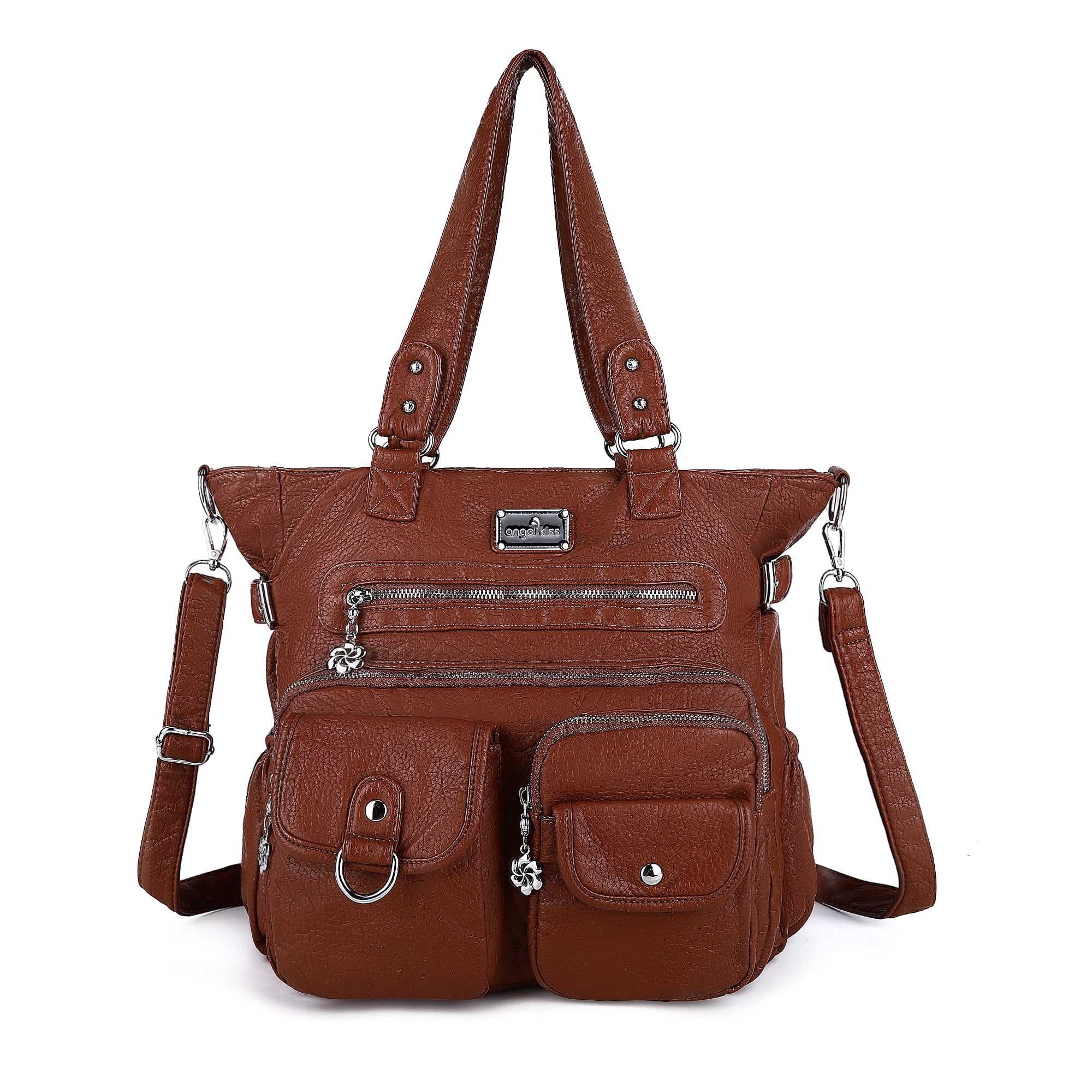 Angelkiss Purses Handbags for Women PU Tote Satchel Bags for Women ...