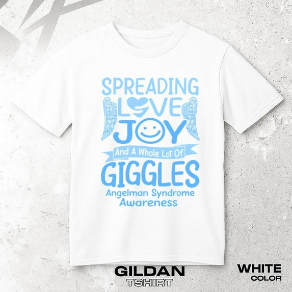 Angelman Syndrome Warrior Blue Ribbon Awareness Support Gift Unisex T ...