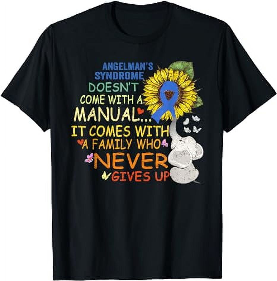 Angelman’s Syndrome Awareness Shirt Blue Ribbon Elephant T-Shirt - Walmart.com