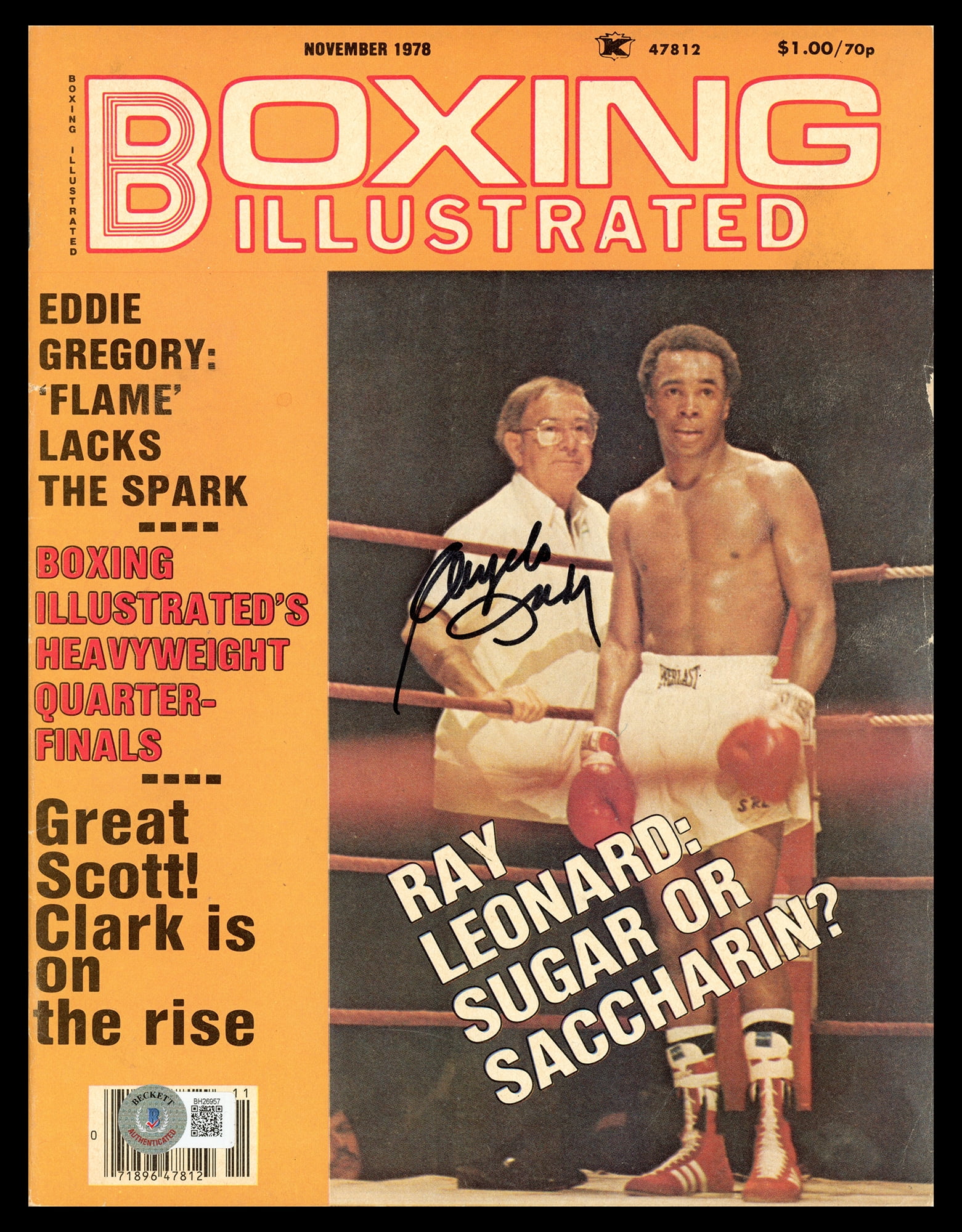 Angelo Dundee Autographed Boxing Illustrated Magazine Trainer Beckett ...