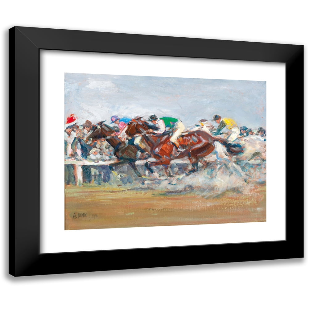 Angelo Jank 14x12 Black Modern Framed Museum Art Print Titled - Horse ...