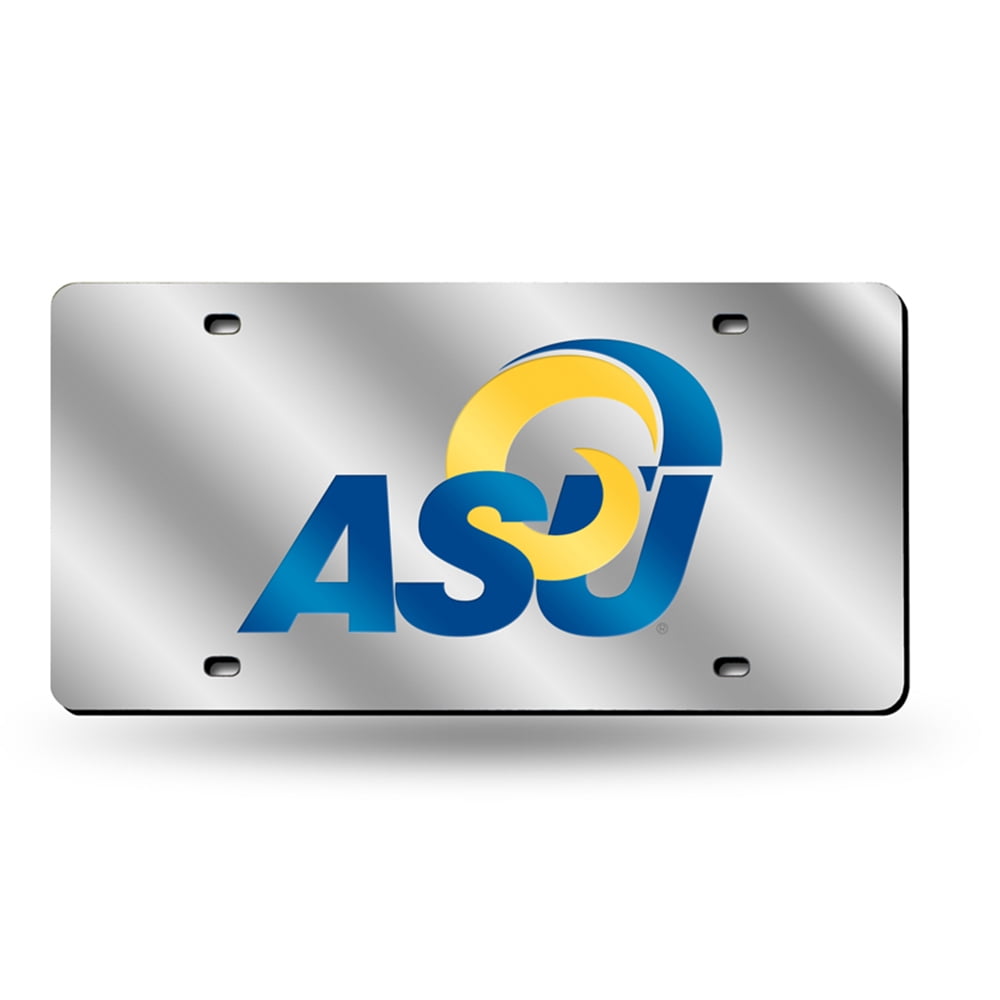Angelo State Rams Mirrored Laser Cut License Plate Laser Tag - Walmart.com