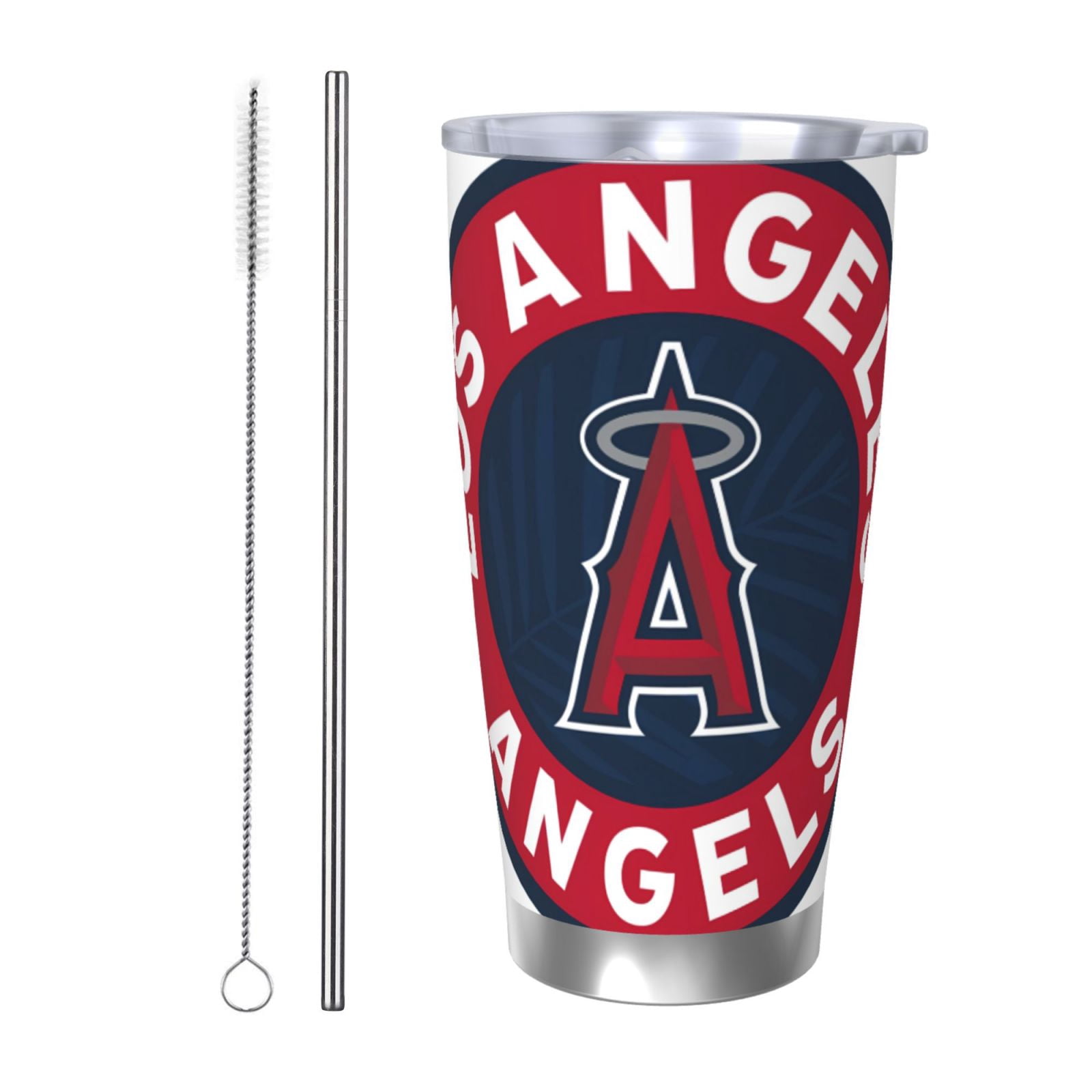 Angels 20OZ Car Cup Straw Two-piece Set One Size Team Logo Double ...
