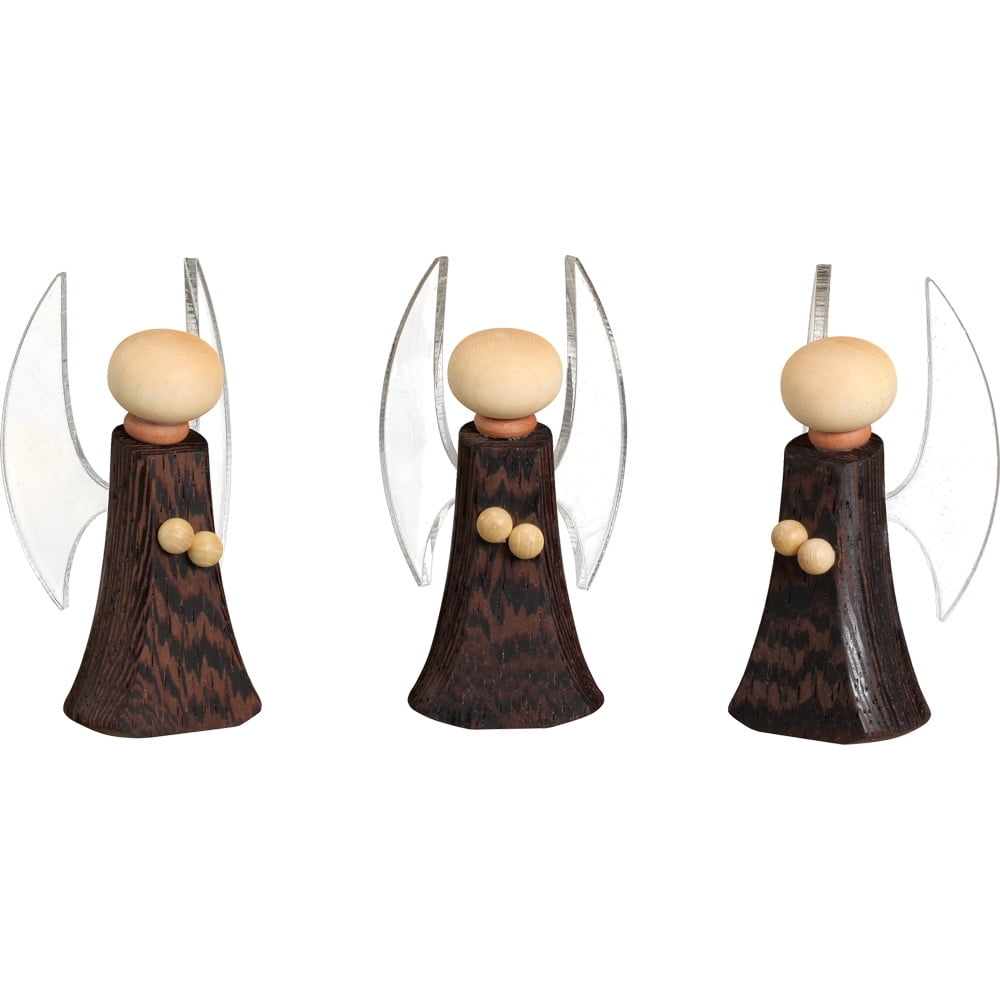 Angels, 3 pieces, 7 cm / 3 inch, original Erzgebirge by Seiffener ...