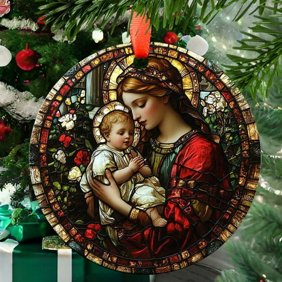 Angels 91 Ceramic/Acrylic Christmas Ornament, Warm Fall Feast Moment, Special Mother Celebration ...