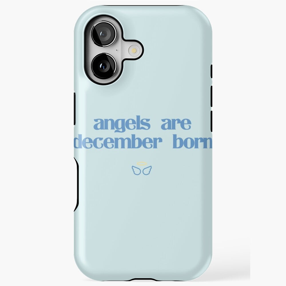 Angels Are December Born Inspirational Quote Art iPhone Case 17 to 11 ...