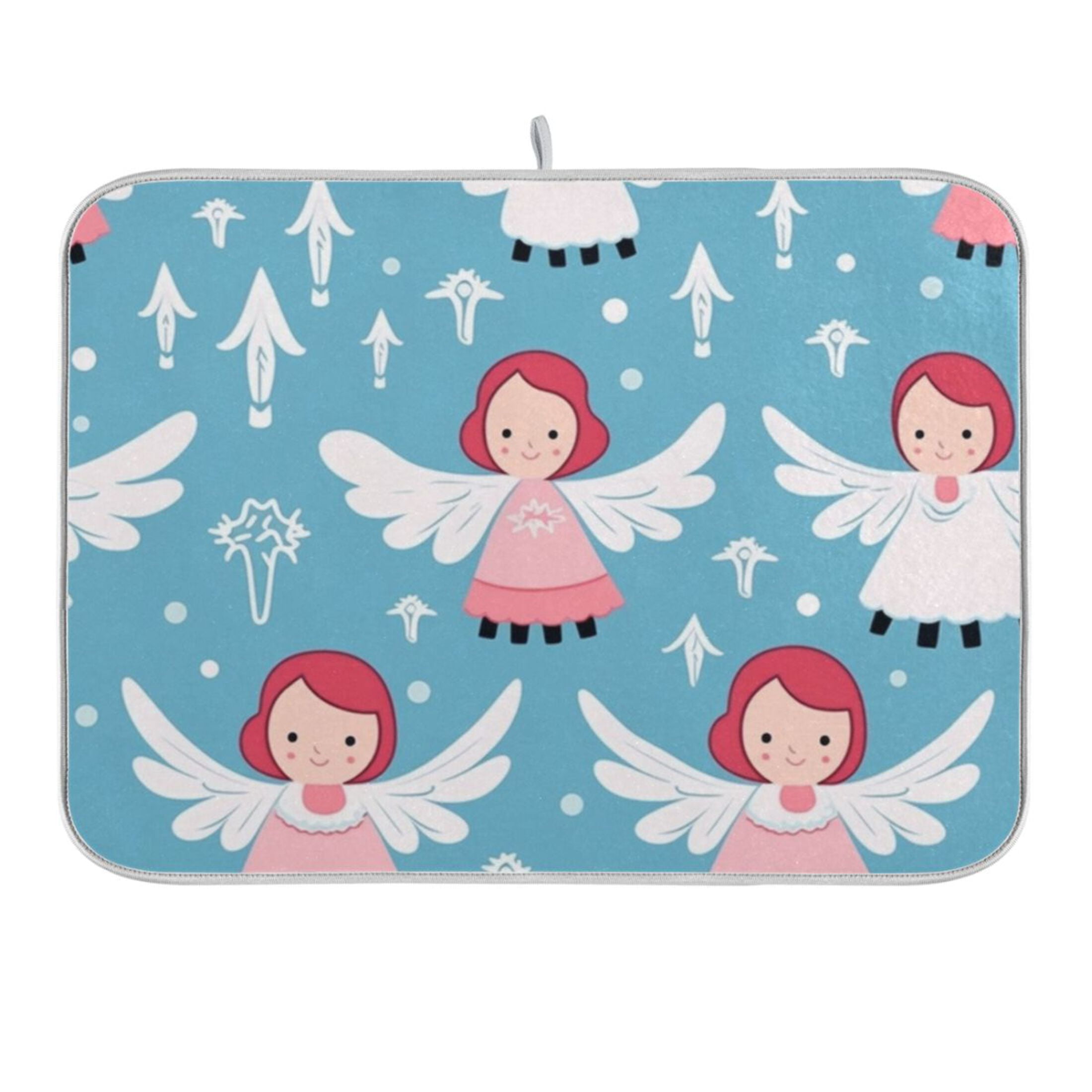 Angels and Arrow Dish Drying Mat for Kitchen Counter 16x18 In Absorbent ...
