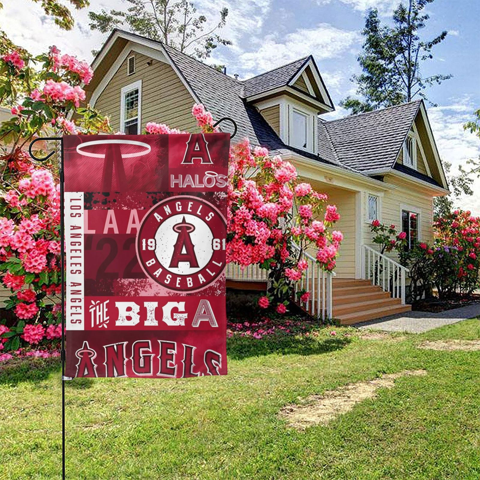 Angels Baseball Team Custom Garden Flags Personalized Yard Flags with ...