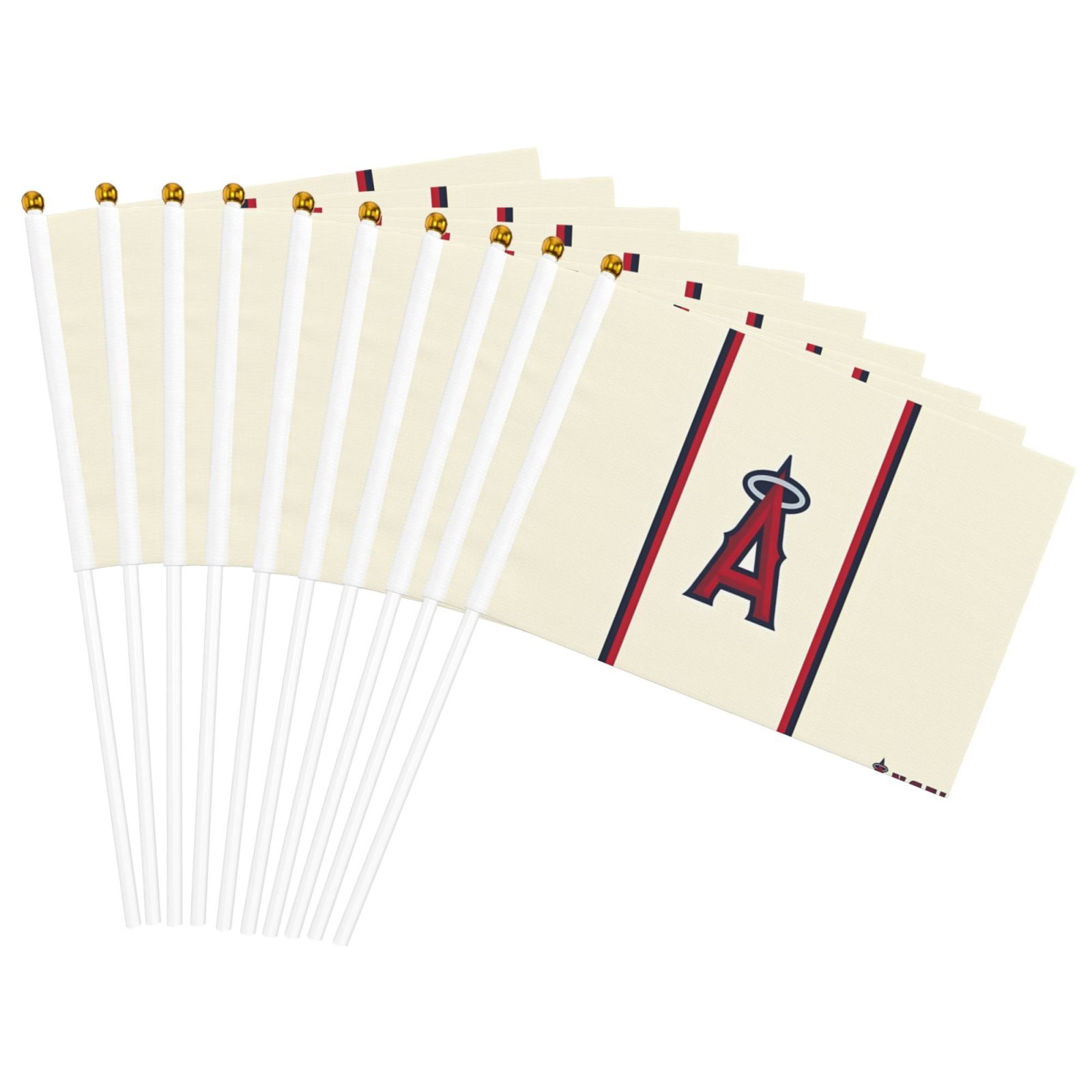 Angels Baseball Team Double Sided Hand Waving Flag(Pack of 6 or 10 ...