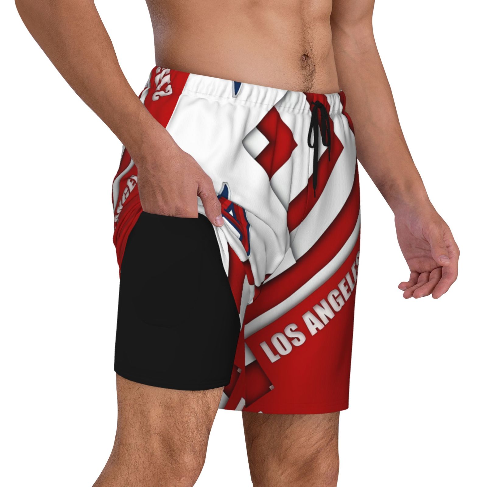 Angels Baseball Team Men'S Compression Liner Swim Shorts, Quick Dry ...