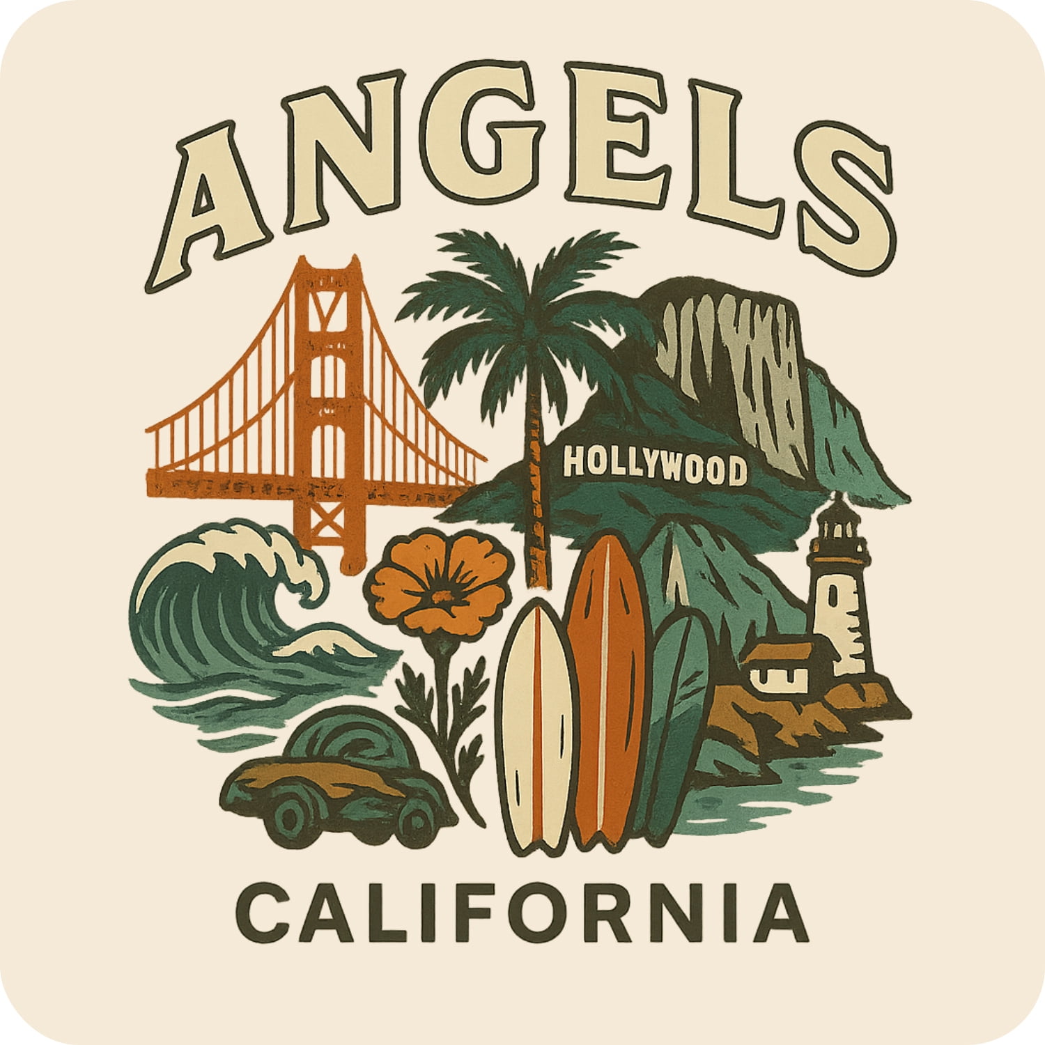Angels California Keepsakes Souvenir Vinyl Sticker – Destination Travel ...