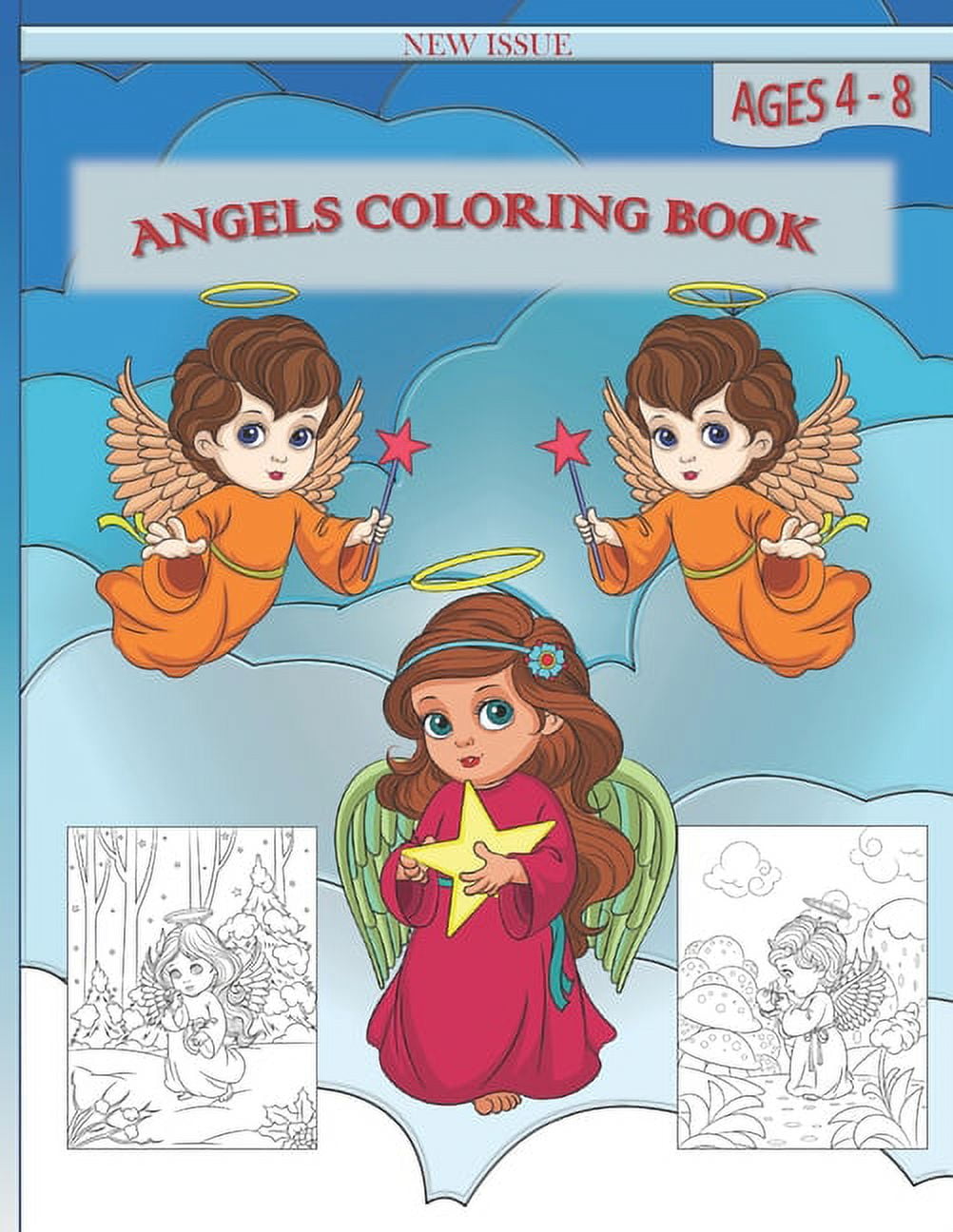 Angels Coloring Book: Beautiful Angels coloring book For Kids with 40 ...
