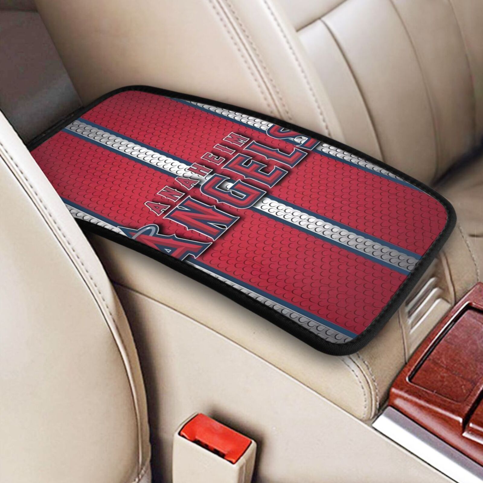 Angels Customized Car Armrest Pad Cover Baseball Team Theme Fan Car ...