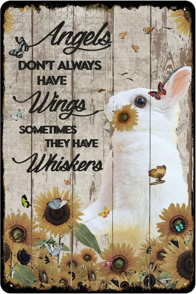 Angels Don't Always Have Wings Sometimes They Have Whiskers Vintage Tin ...