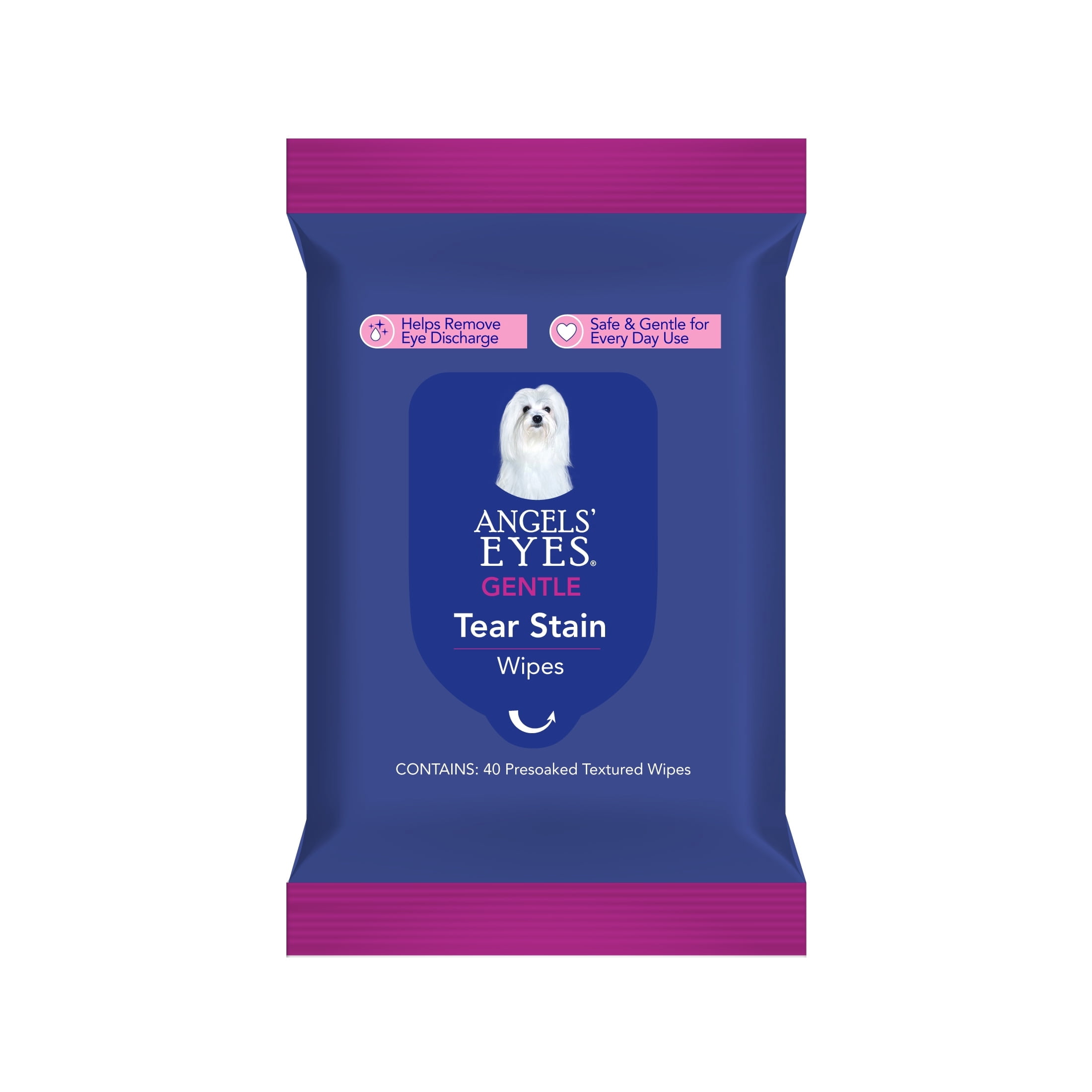 Angels' Eyes Tear Stain Wipes for Dogs and Cats, Gentle 40 Presoaked ...
