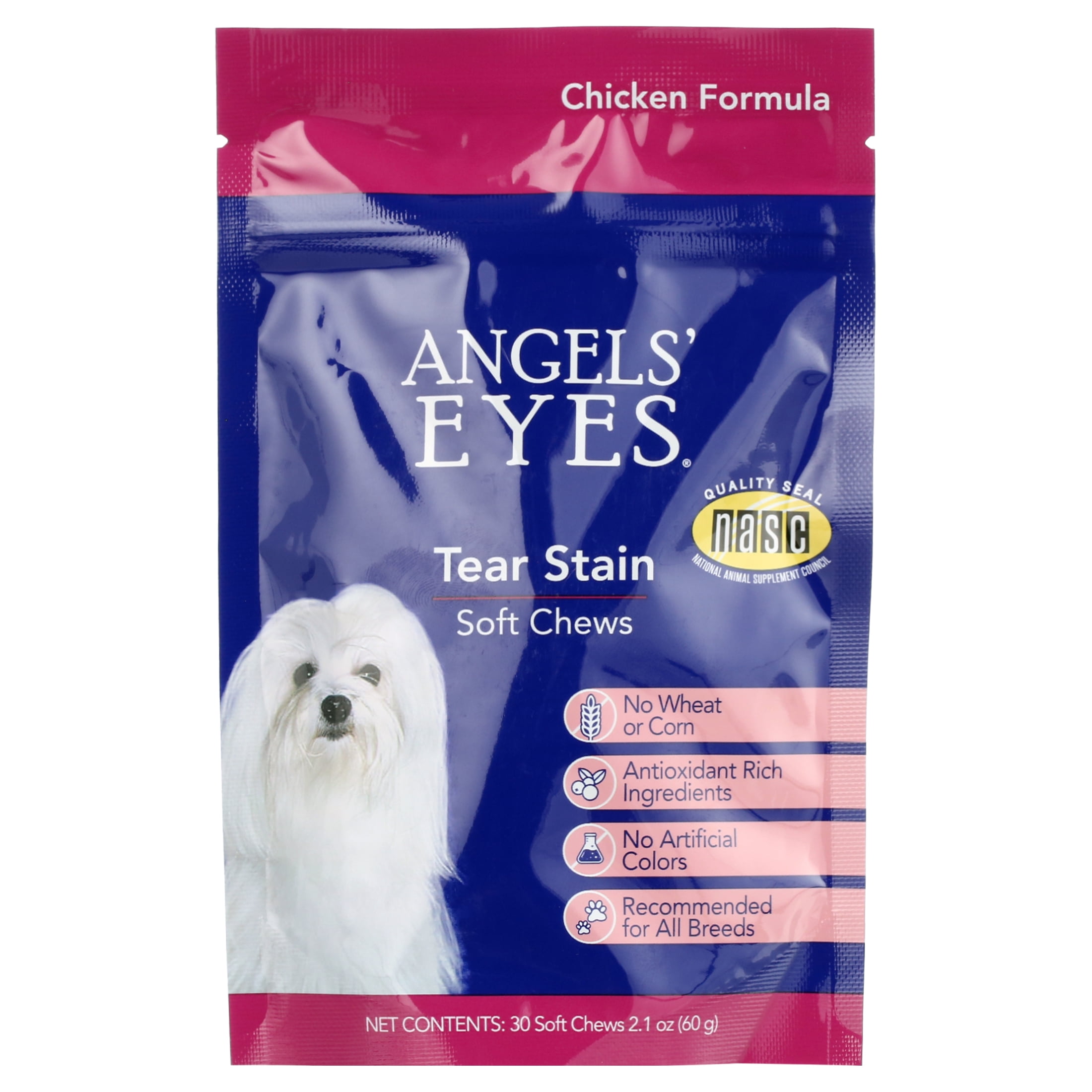 Angels' Eyes Tear Stain Treatment Supplements for Dogs & Cats, Chicken ...
