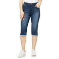 Angels Forever Young Women's 360 Sculpt 17" Mid-Rise Denim Capri ...