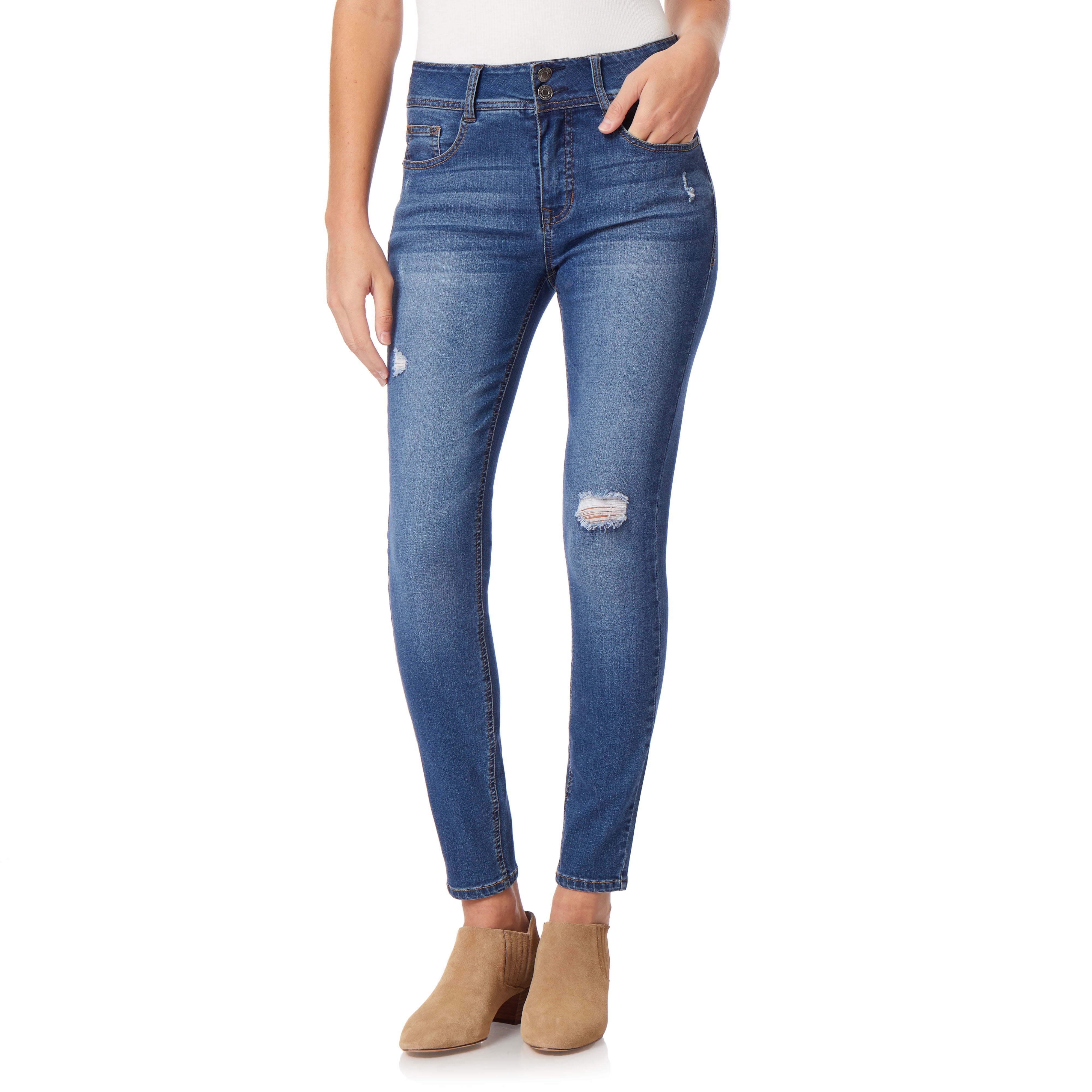 Angels Forever Young Womens Curvy Skinny Jeans