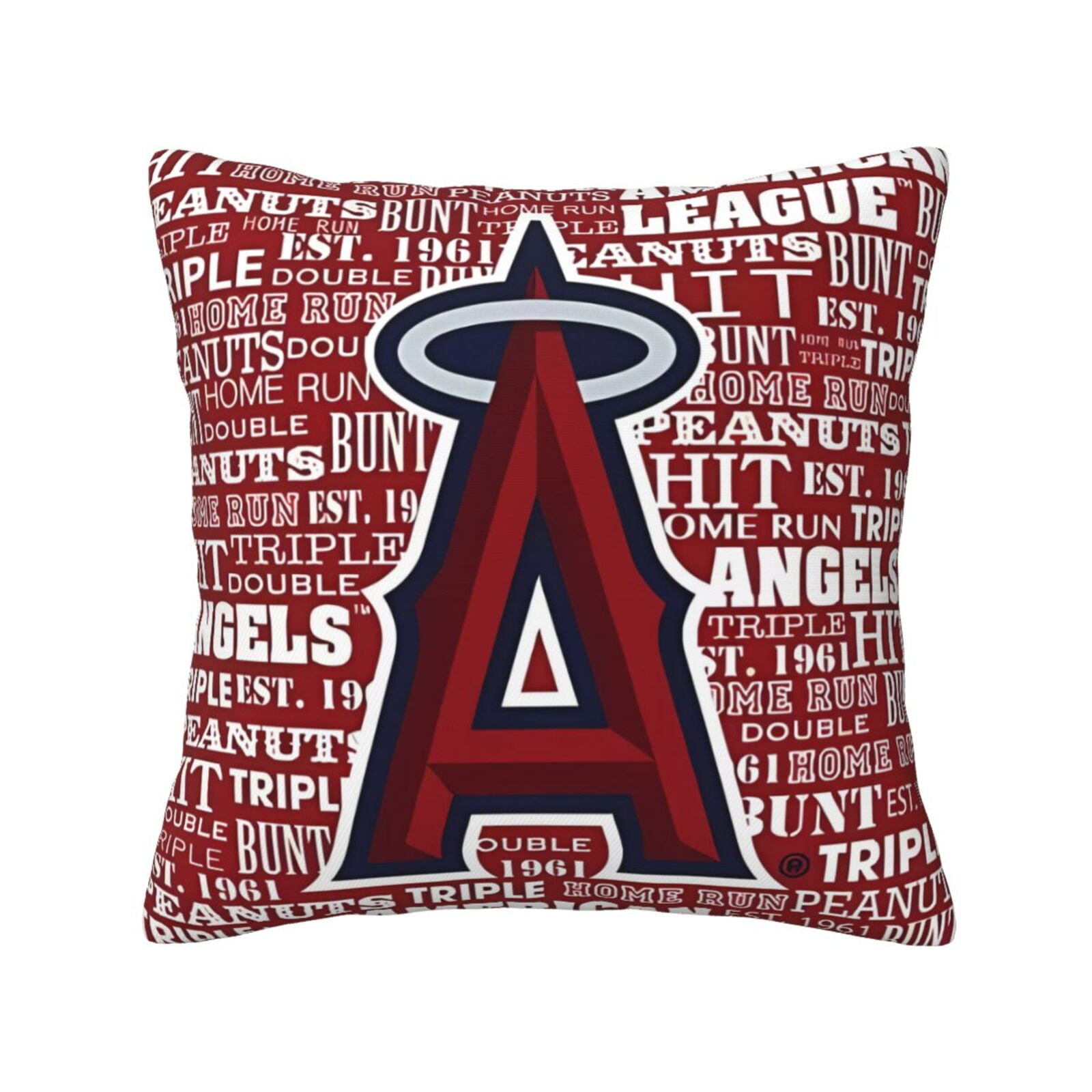 Angels Four Seasons Universal Pillow Cover, Baseball Team Square Pillow ...