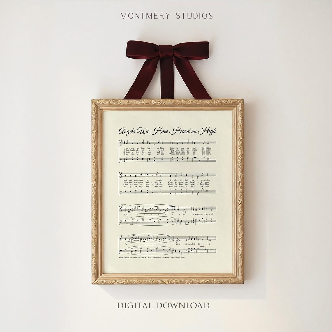 Angels We Have Heard on High Sheet Music, Nativity Sheet Music, Hymns Sheet Music, Poster Hymn ...