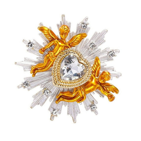 Angels Heart Cupid Brooches Elegant Lapel Pins for Women Men Party ...