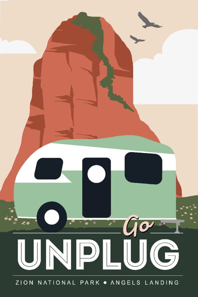 Angels Landing, Zion National Park, Utah, Go Unplug, Retro Camper ...