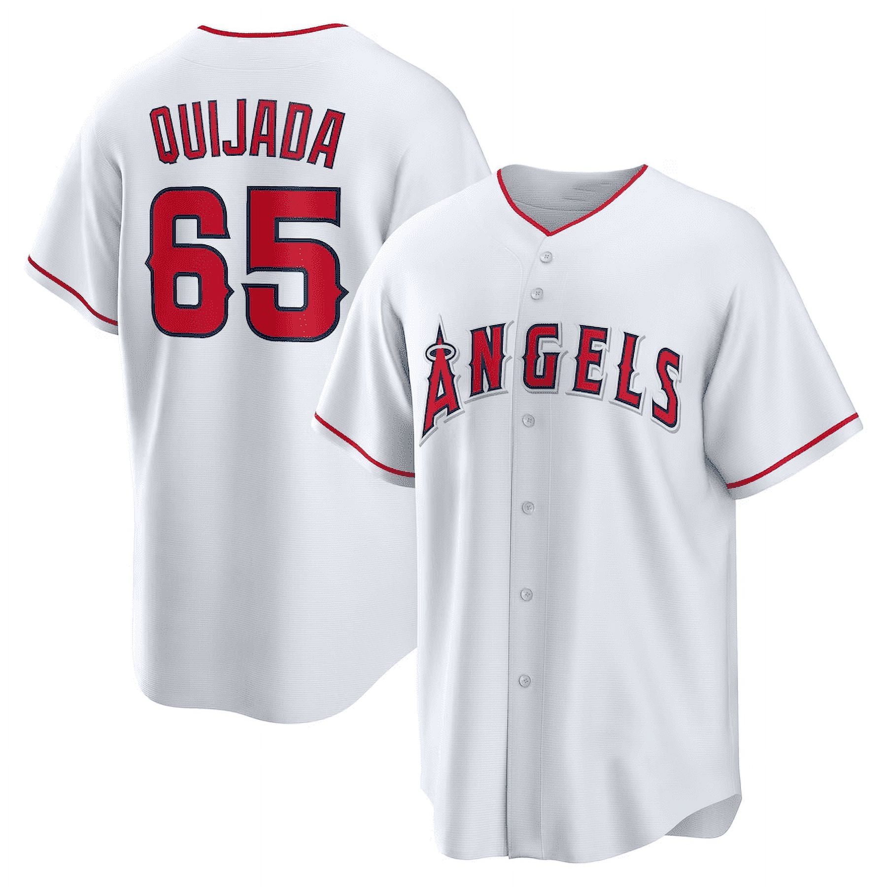 Angels Men Shirt Quijada#65 Baseball Team Sports Shirt Home Limited ...