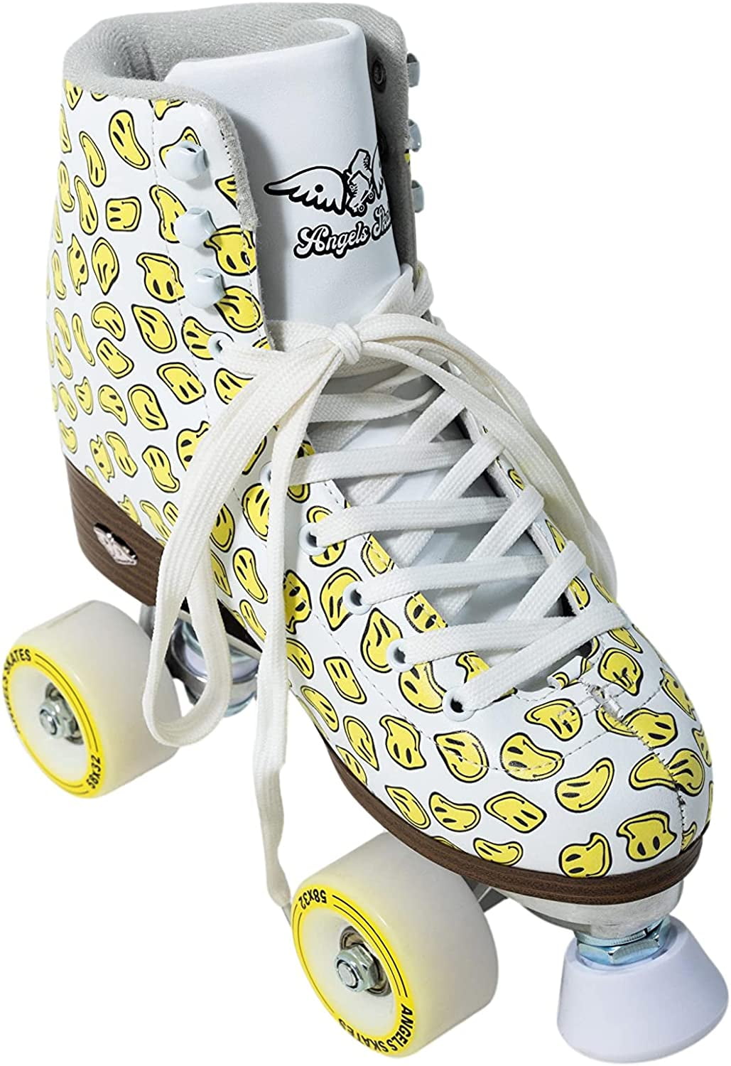 Angels Skates - Happy Face Design Outdoor PU Leather Retro Roller ...