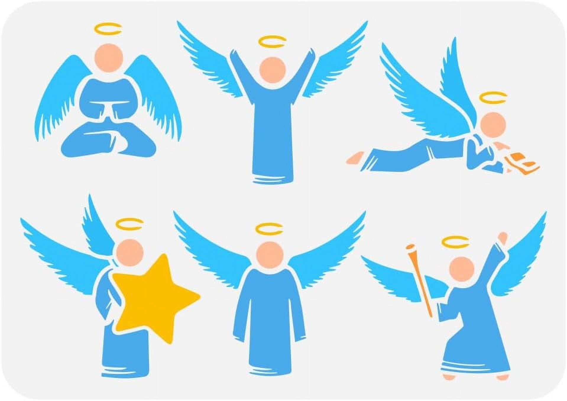 Angels Stencil for Painting 8.3x11.7inch Reusable Fairies Pattern ...