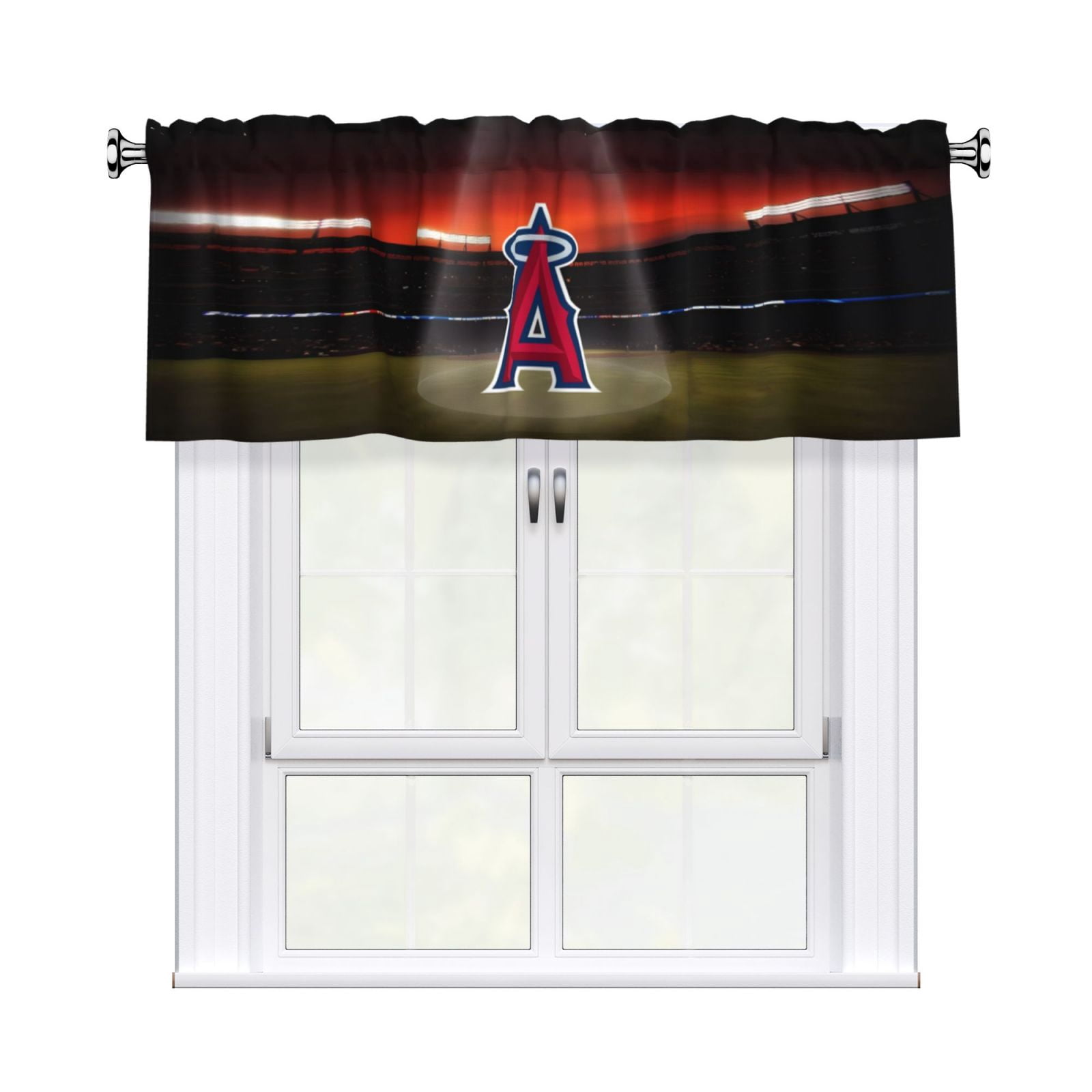 Angels Team Curtain Valance 54x18 In Baseball Team Theme Curtains Home ...