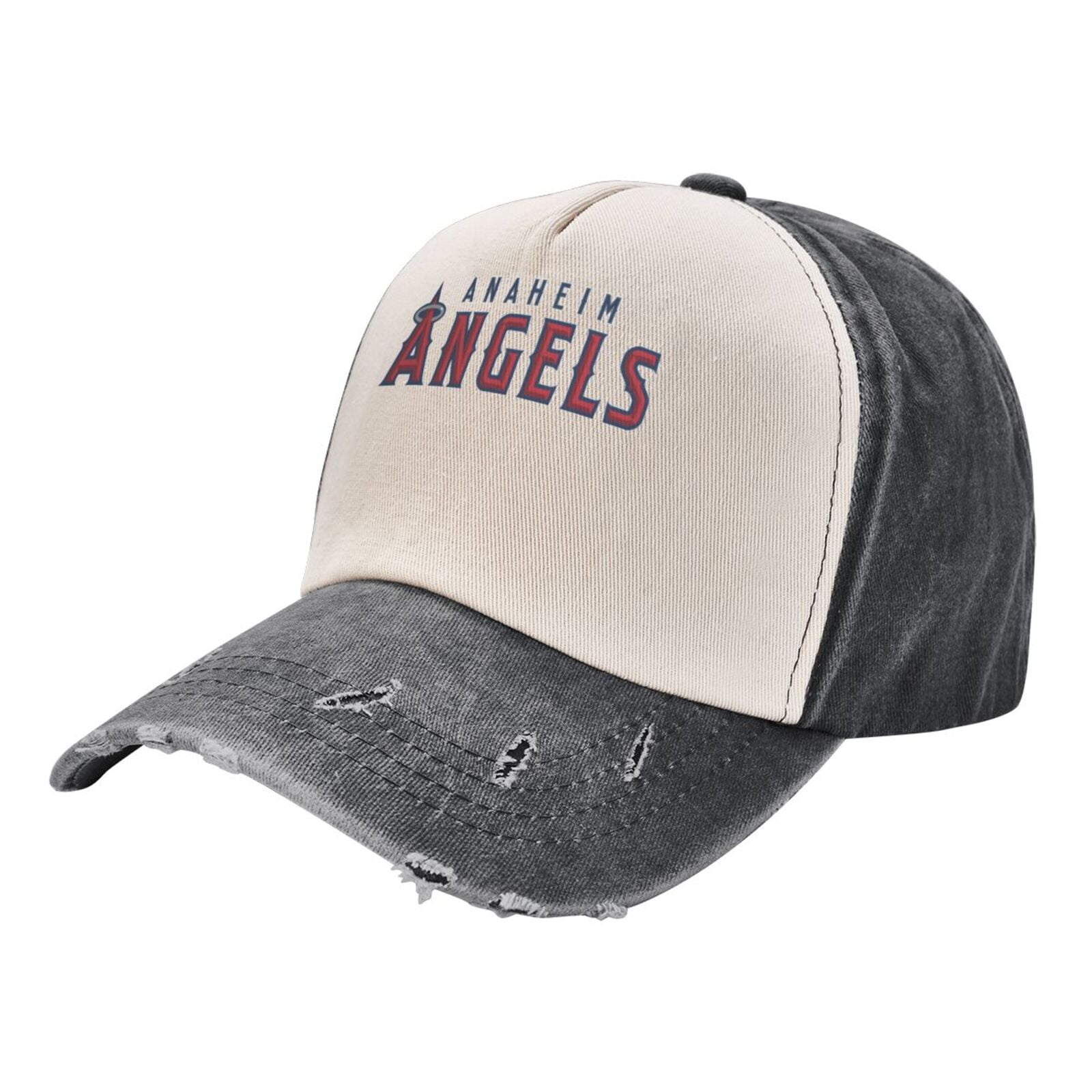 Angels Washed Baseball Caps cotton Plain Baseball Cap Retro Adjustable ...