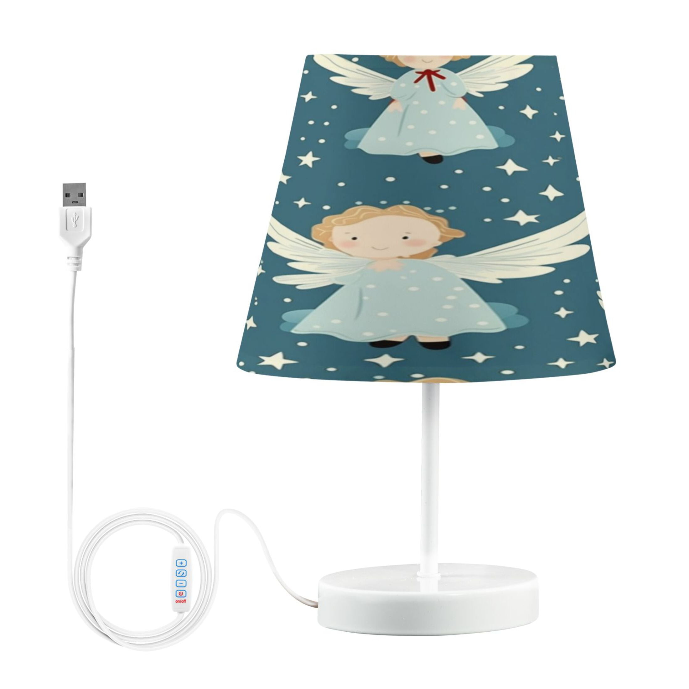 Angels and Star Desk Lamp LED Table Nightstand Lamps with 3 Color ...
