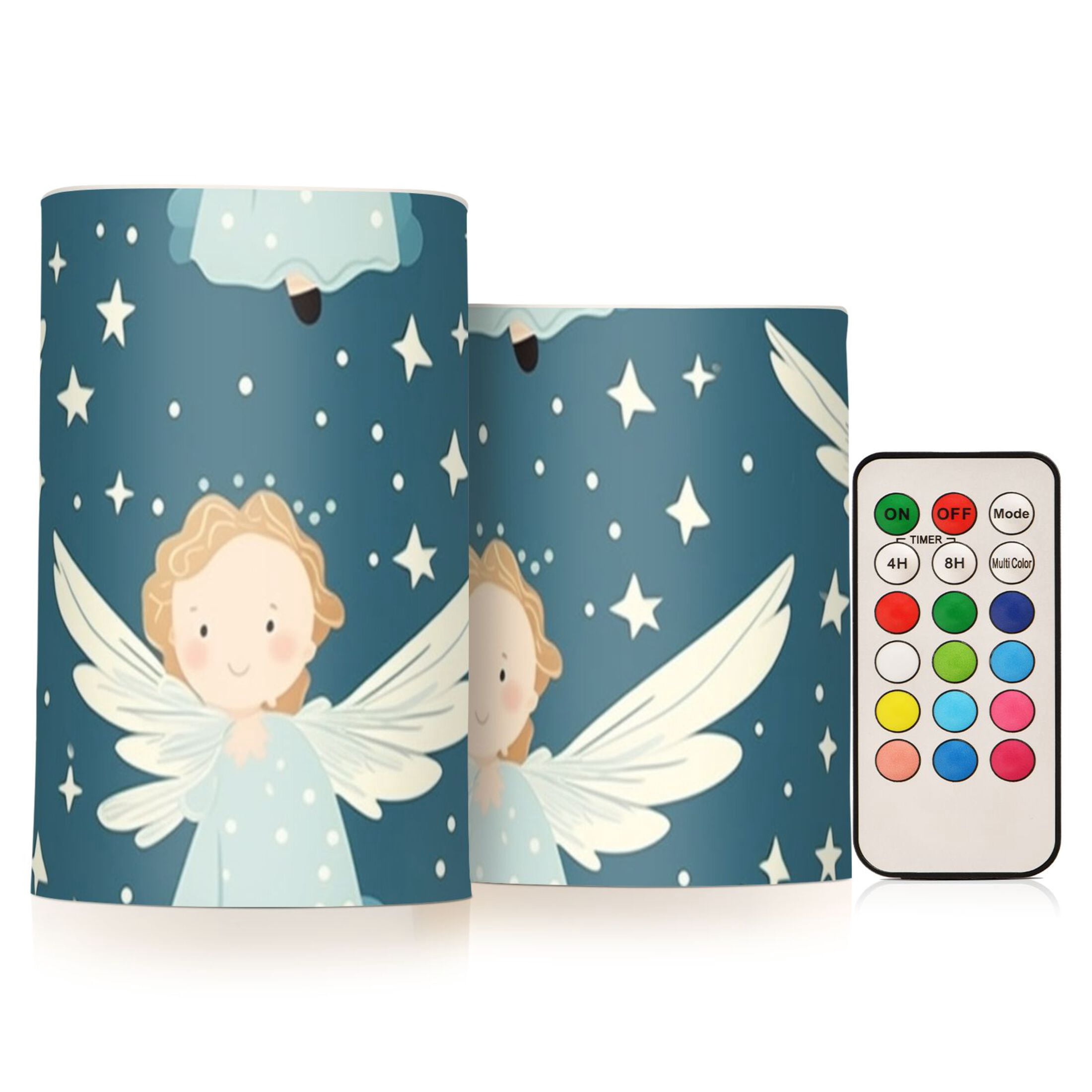 Angels and Star Flameless Candles with Remote Timer LED Battery ...
