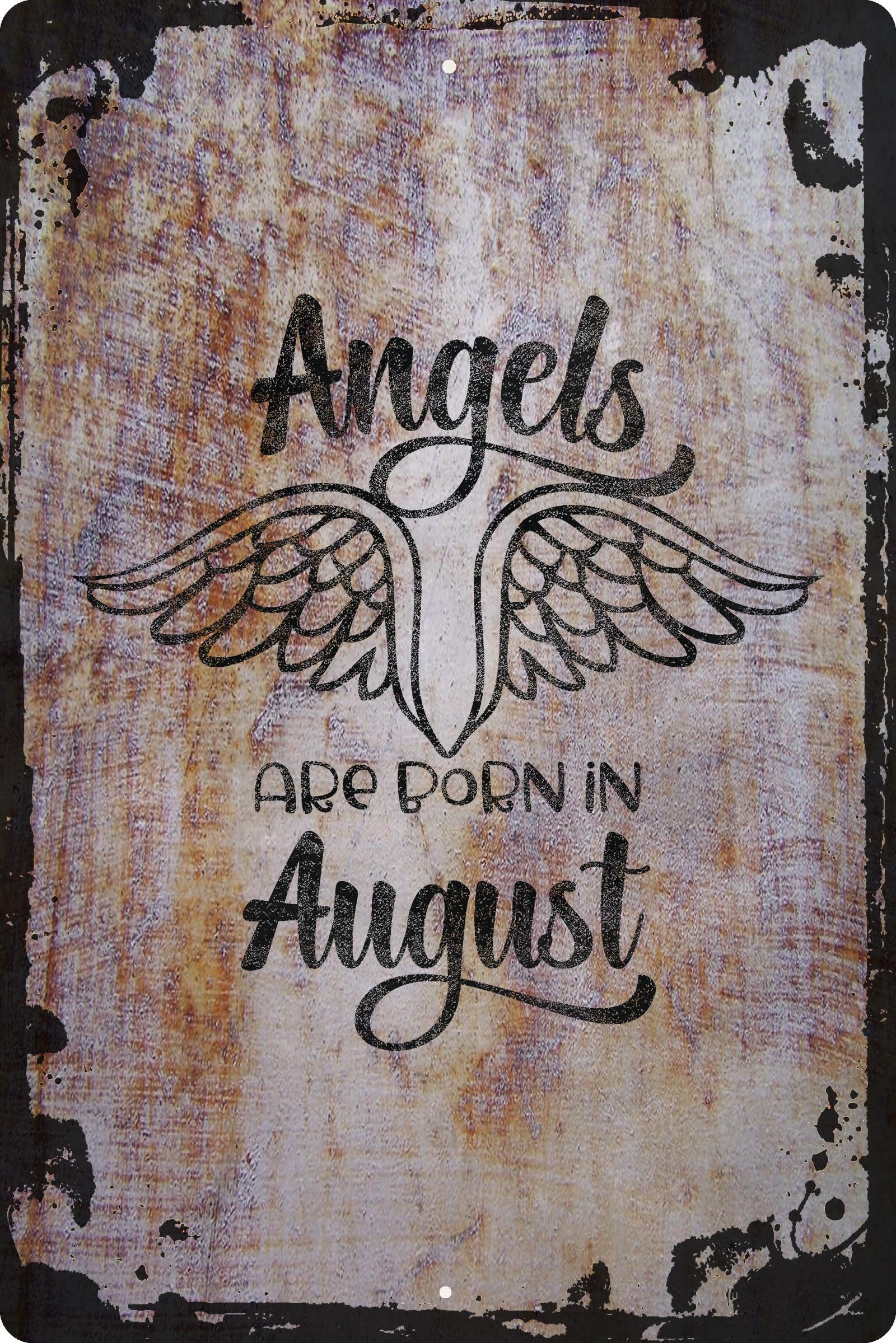 Angels are born in August angelwings feathers birth month Beige Wall ...