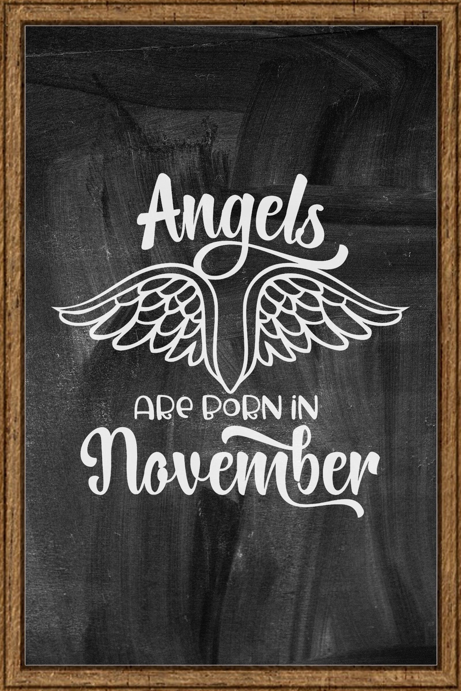 Angels are born in November birthday month angel wings guardian Tin ...