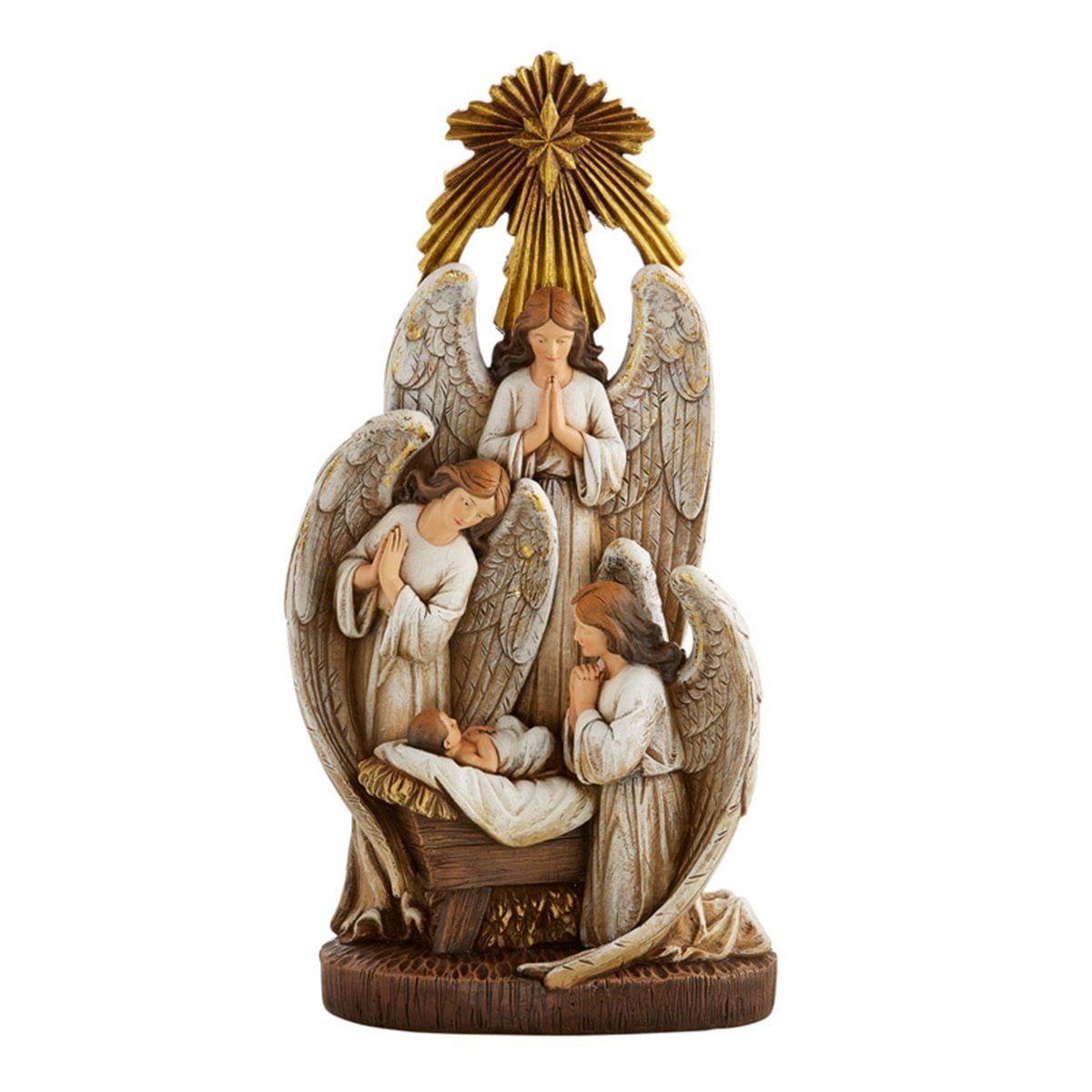 Angels in Adoration Resin Christmas Nativity Figurine Statue, 13 Inch ...