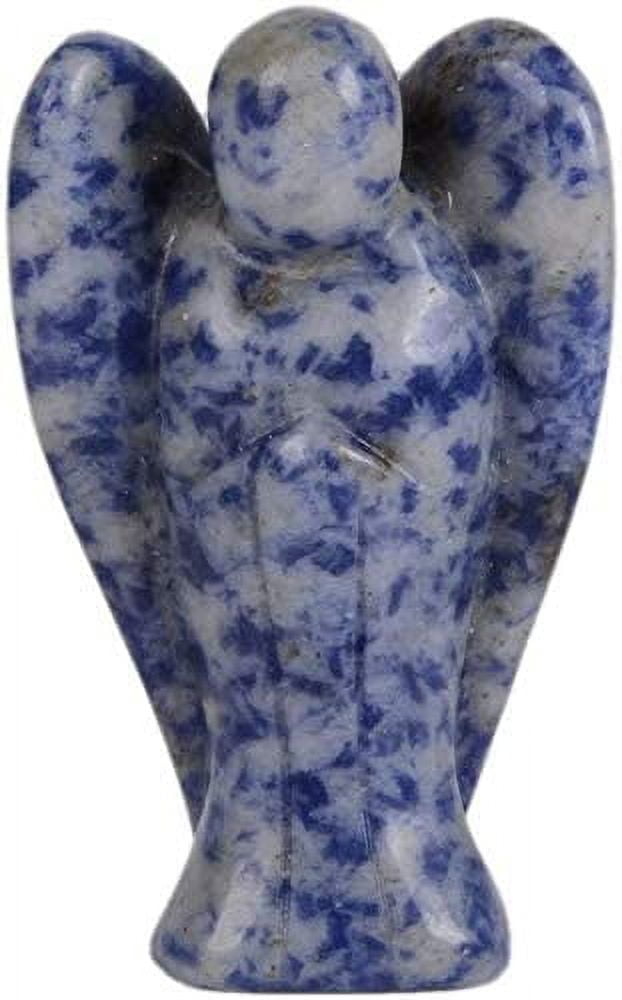 Angelstones Carved Blue Spot Jasper Gemstone Peace Angel Pocket ...