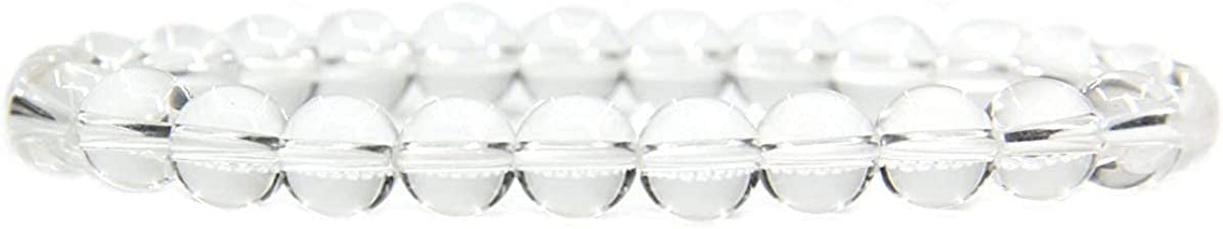 Angelstones Natural A Grade White Crystal Gemstone 6mm Ball Beads ...