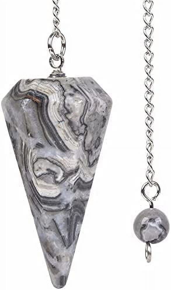 Angelstones Natural Lace Jasper Gemstone Rock Crystal Hexagonal Pointed ...