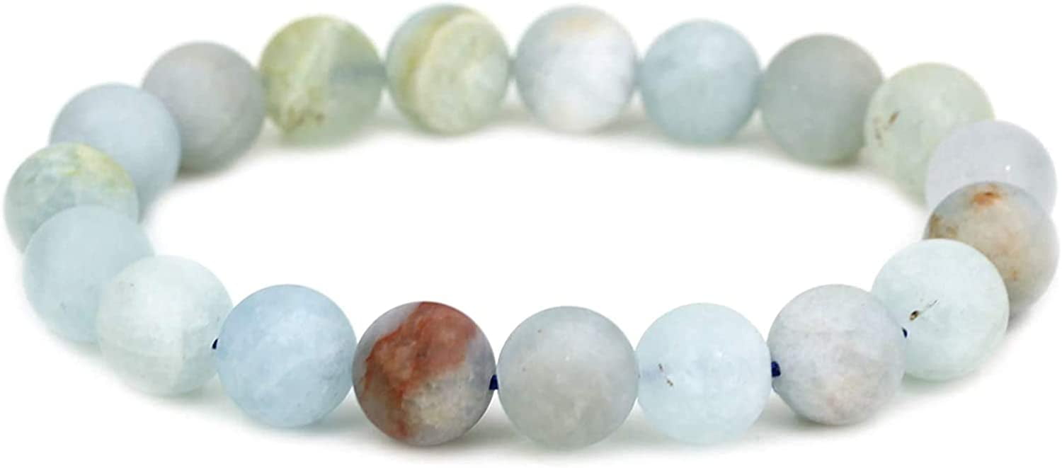 Angelstones Natural Matt Multicolor Aquamarine Nephrite Genuine Semi ...