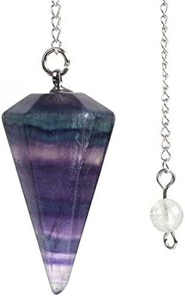 Angelstones Natural Rainbow Fluorite Gemstone Rock Crystal Hexagonal Pointed Reiki Chakra ...