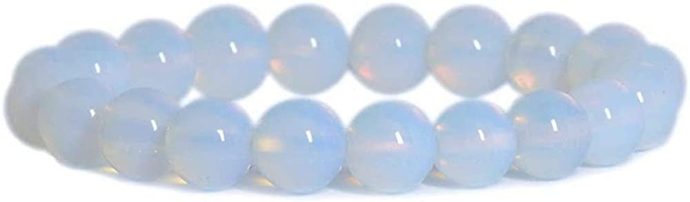 Angelstones Synthetic Opalite Moonstone 10mm Round Beads Stretch ...