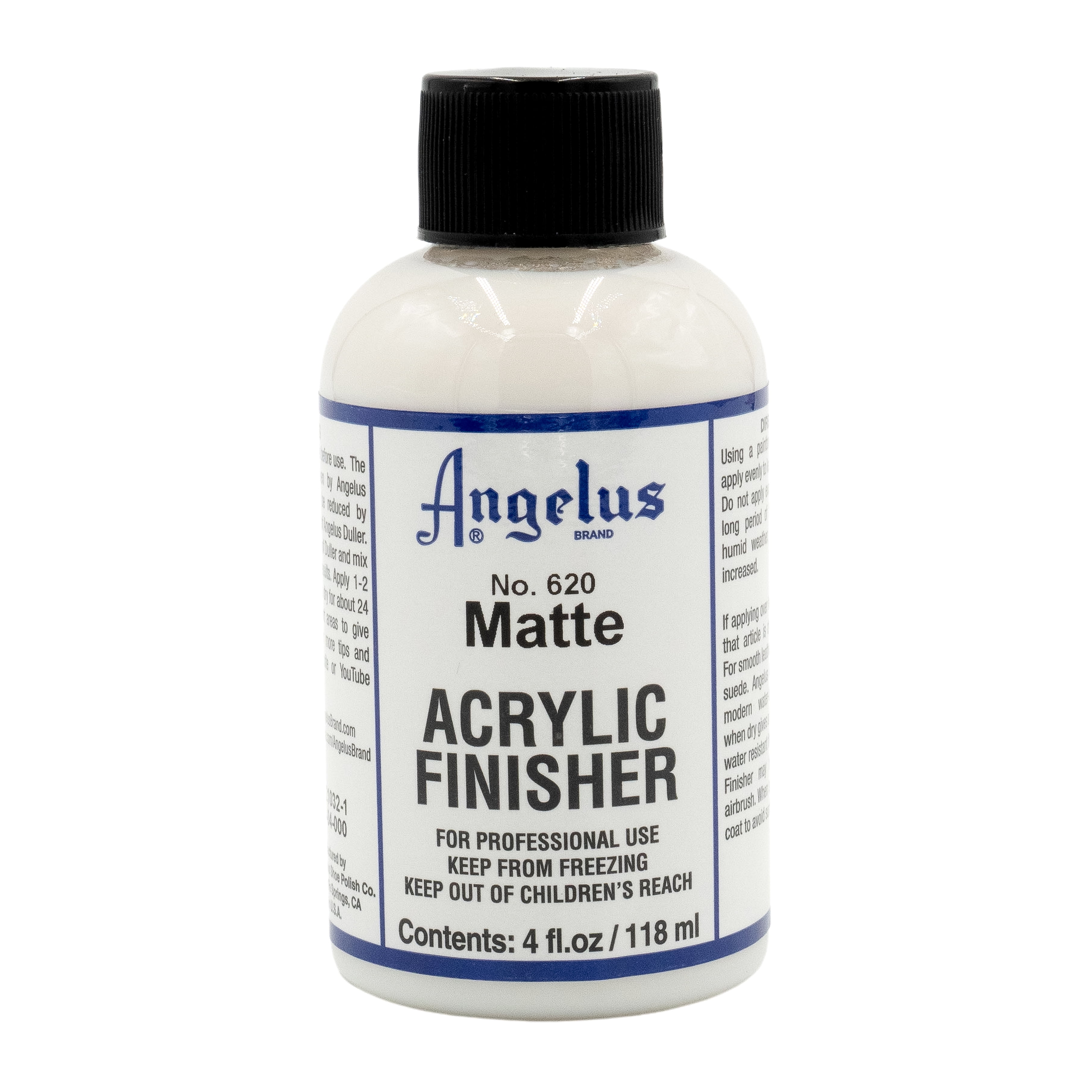 Angelus Matte Acrylic Finisher, 4 oz, Flexible Topcoat for Shoes, Bags ...