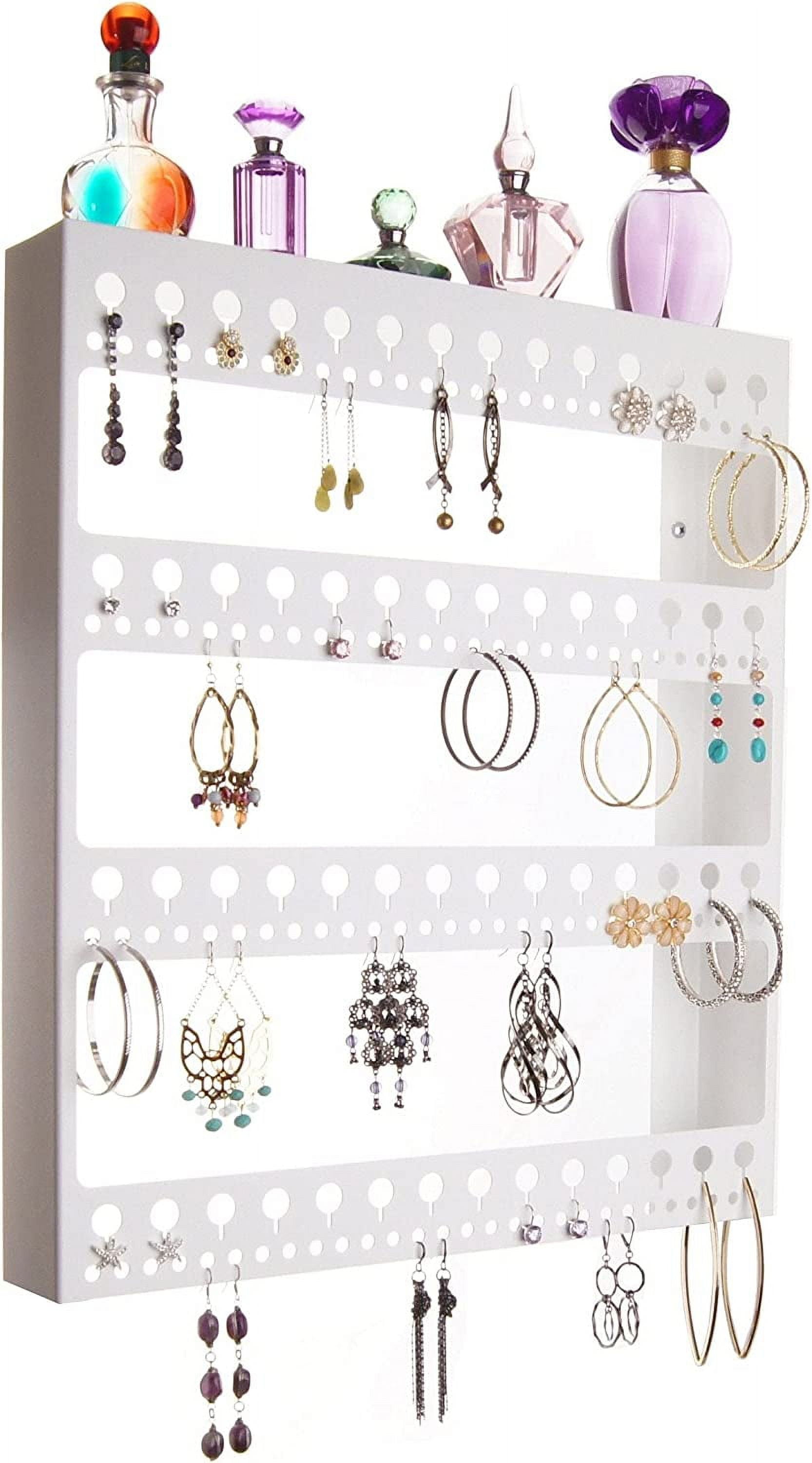 Angelynn's Wall Mounted Big Earring Holder Organizer Display Long Post ...