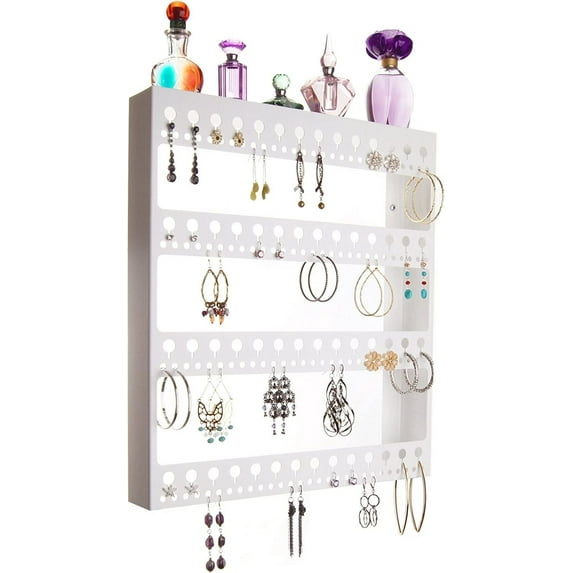 Angelynn's Wall Mounted Big Earring Holder Organizer Display Long Post ...